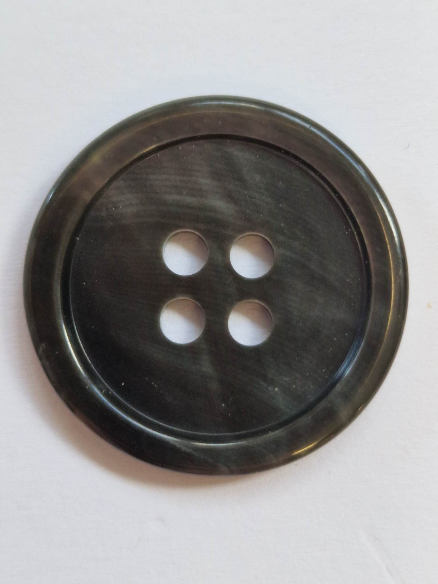 Grey 4 Hole Dyed Trocus Button - The Button Queen