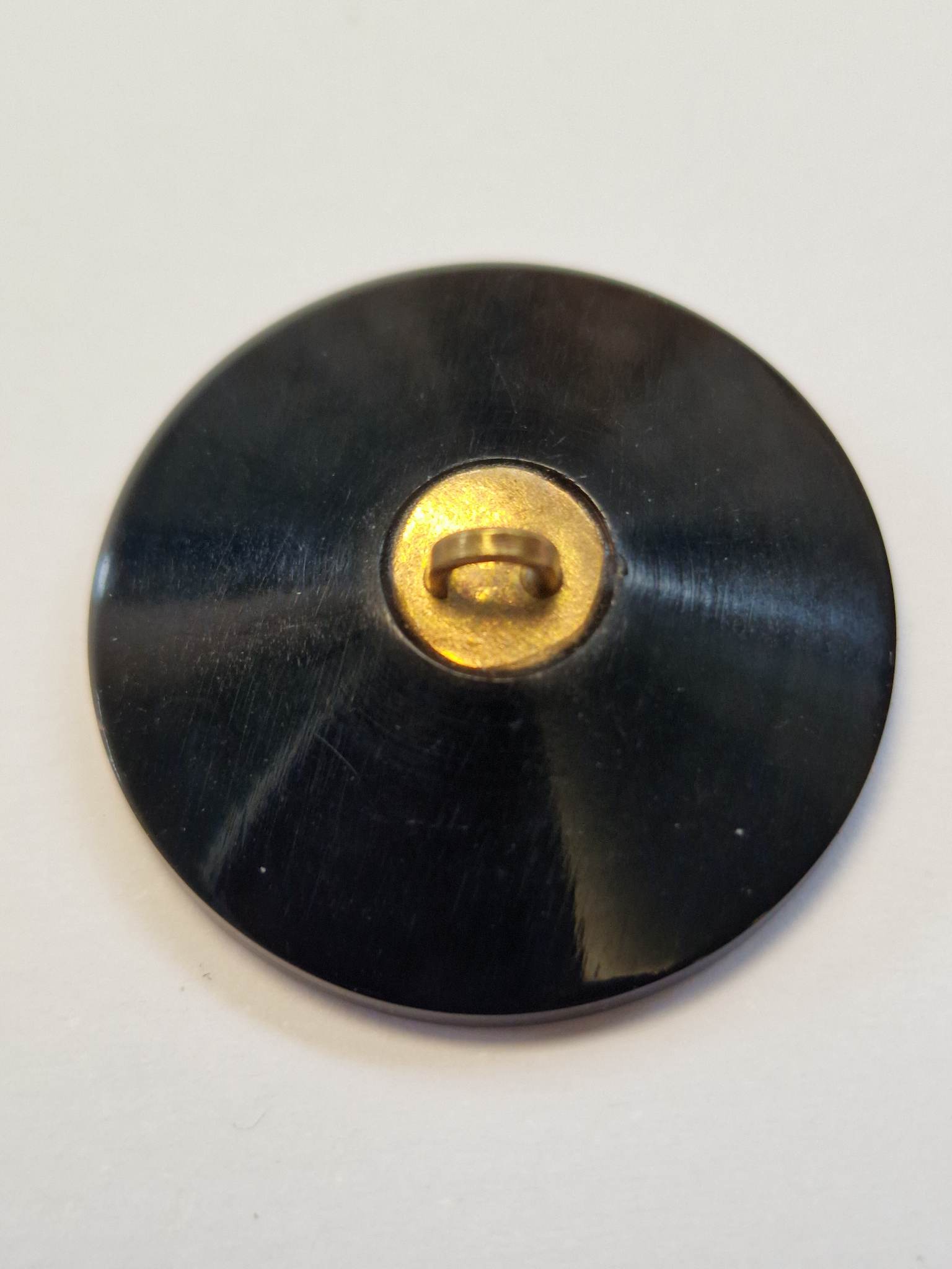 Slate Grey Shanked Matt finish Horn Button - The Button Queen