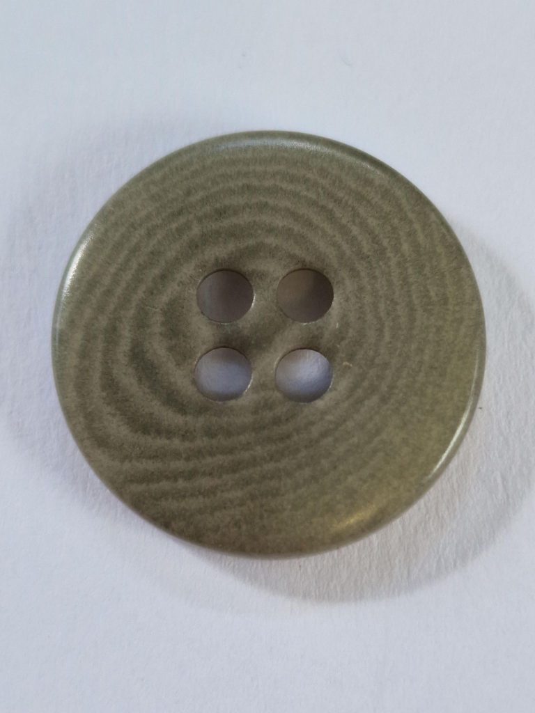 Grey 4 Hole Corozo Fancy Cut Edge Button - The Button Queen