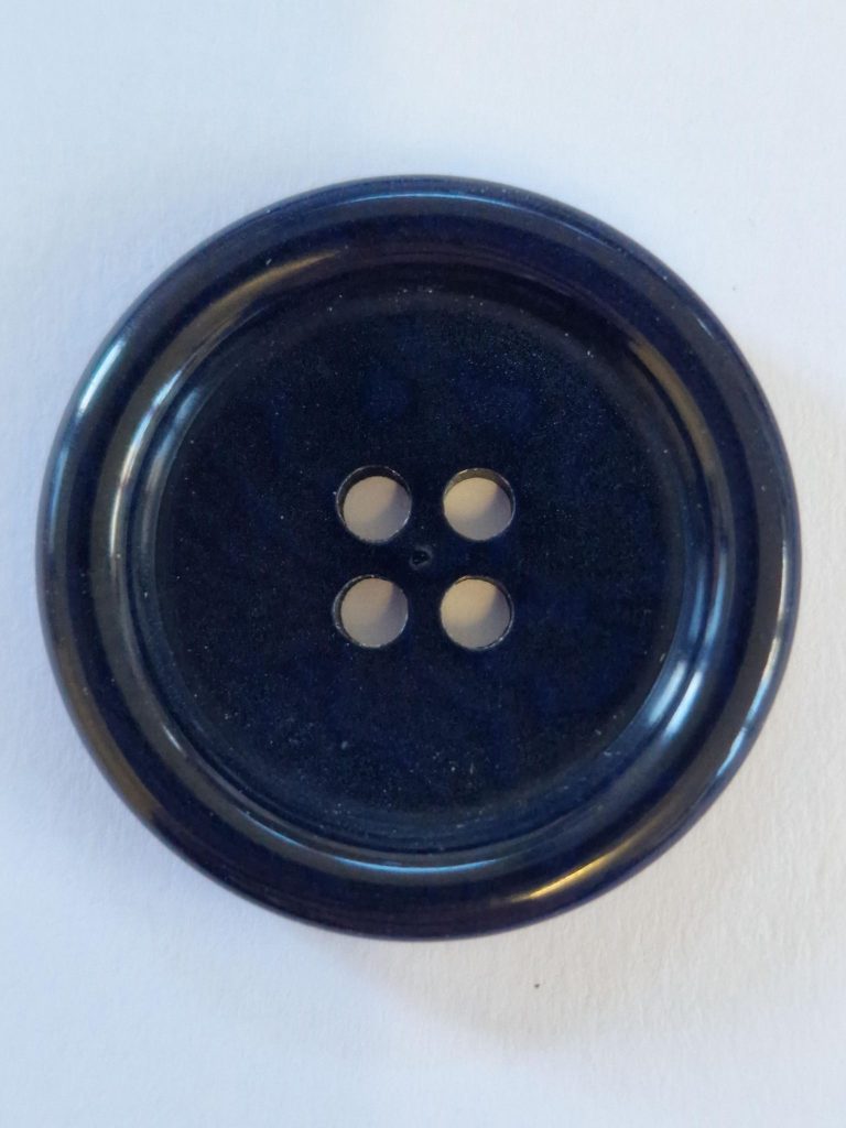 Navy 4 Hole Corozo Round Classic Button -The Button Queen