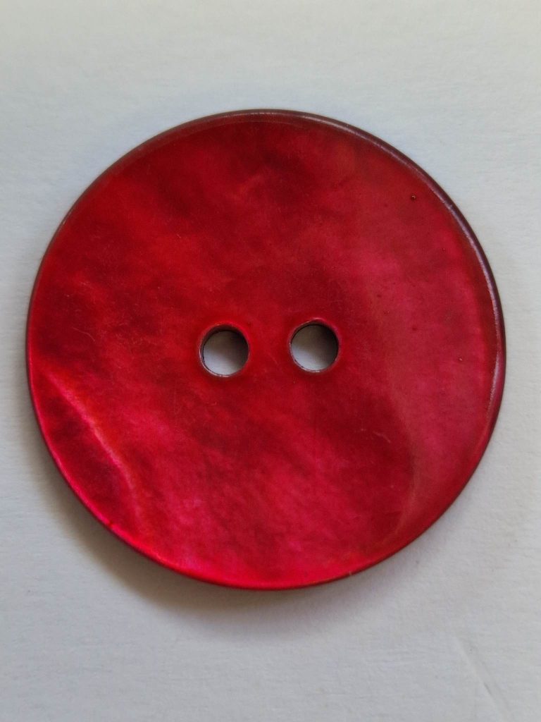 Dark Pink 2 Hole Dyed Akoya Shell Button - The Button Queen