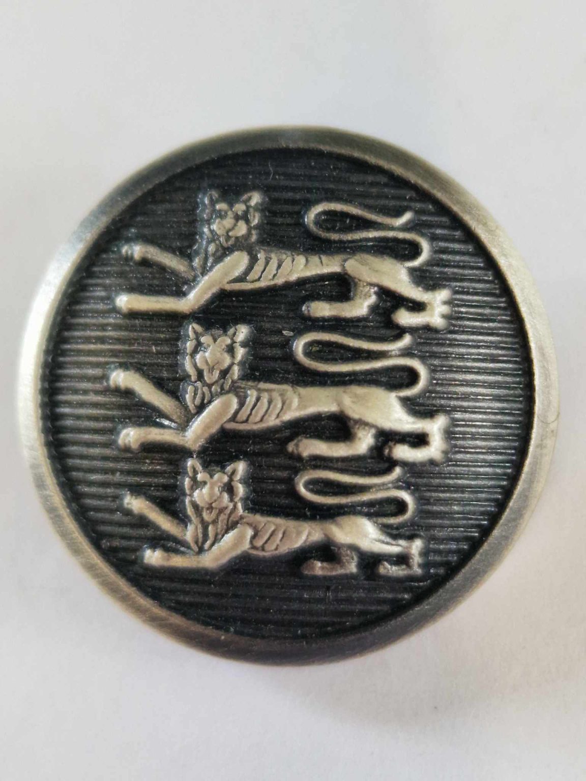 3 Lions Oxidized Silver Blazer Button - The Button Queen