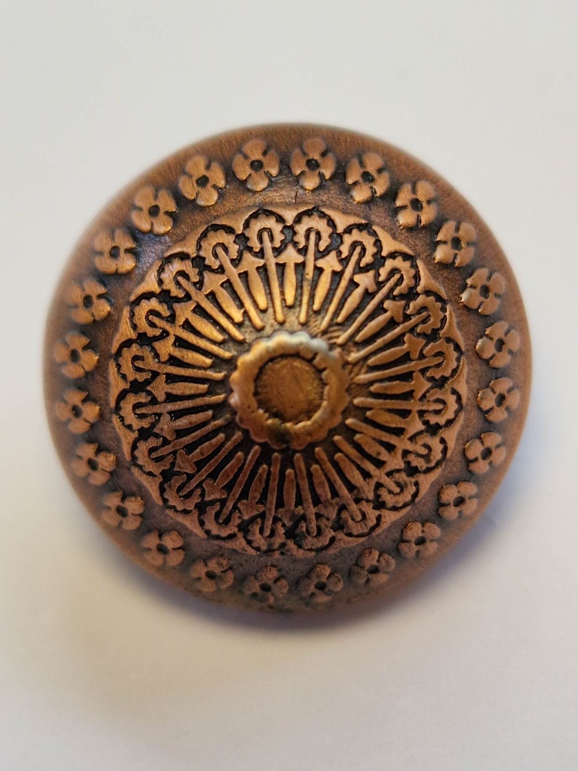 Copper Cathedral Button - The Button Queen