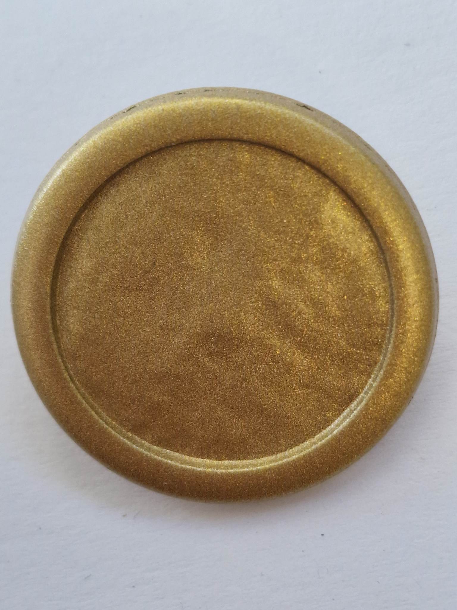 Gold Shanked Round Button - The Button Queen