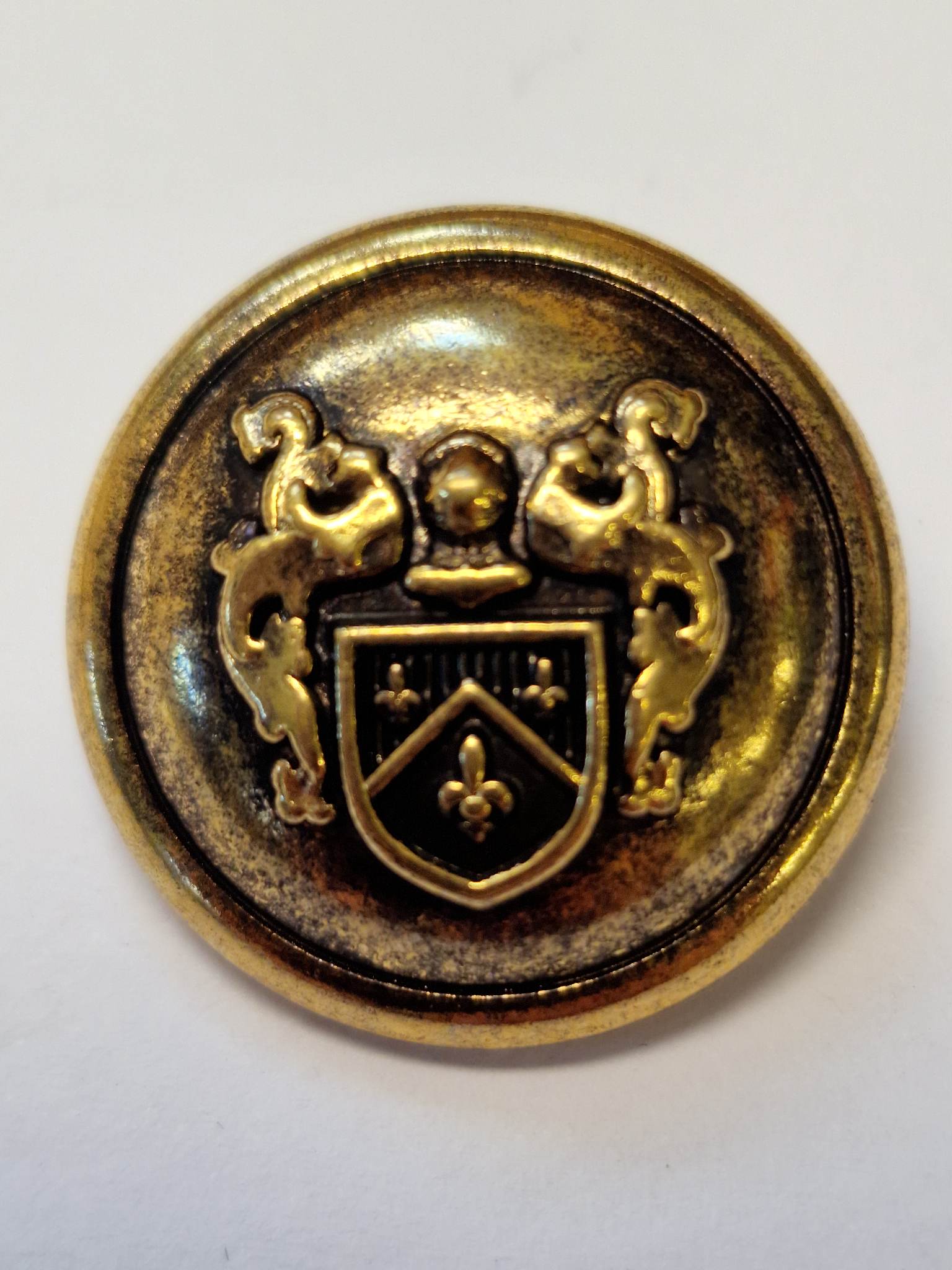 Gold Shield Domed Blazer Button - The Button Queen