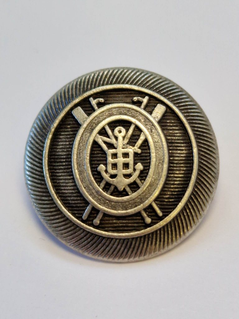 Old Silver Crested Blazer Button - The Button Queen