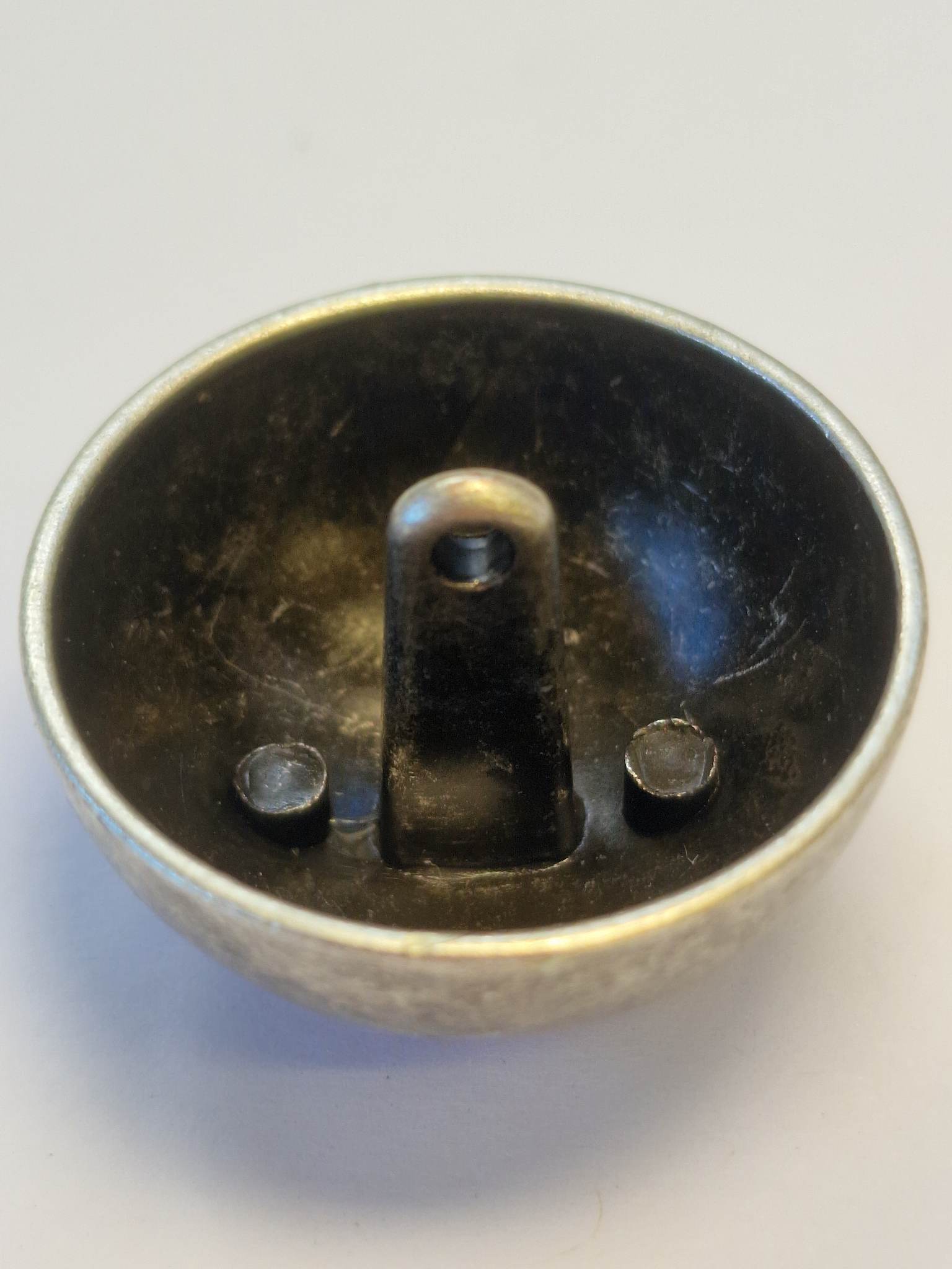 Silver 1/2 Ball Shanked Old Button - The Button Queen