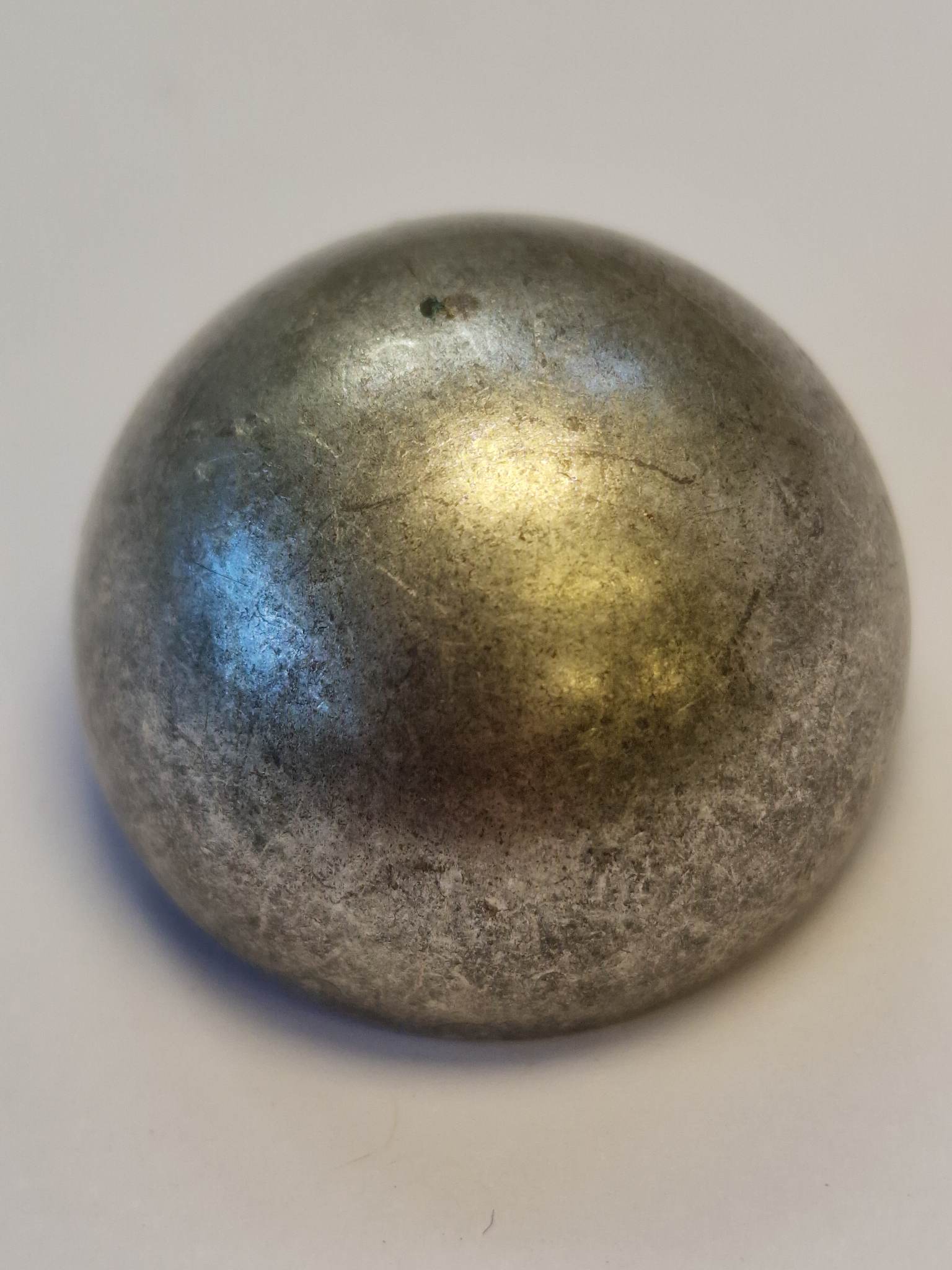 Silver 1/2 Ball Shanked Old Button - The Button Queen