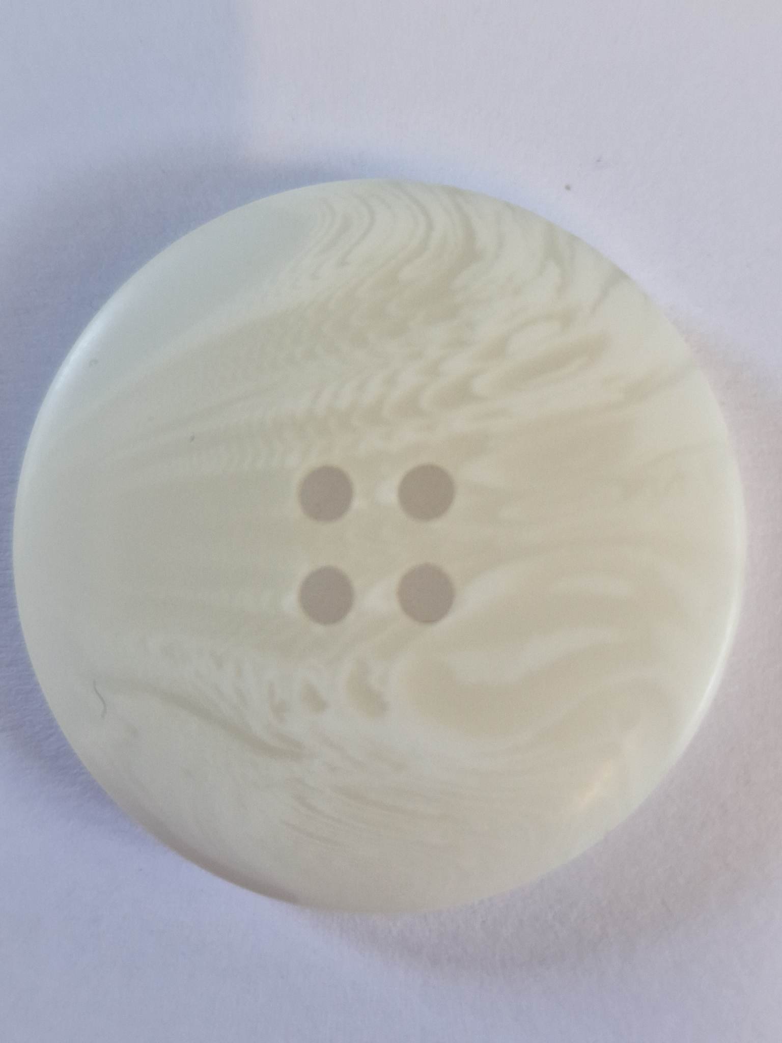 White 4 Hole Round Button - The Button Queen