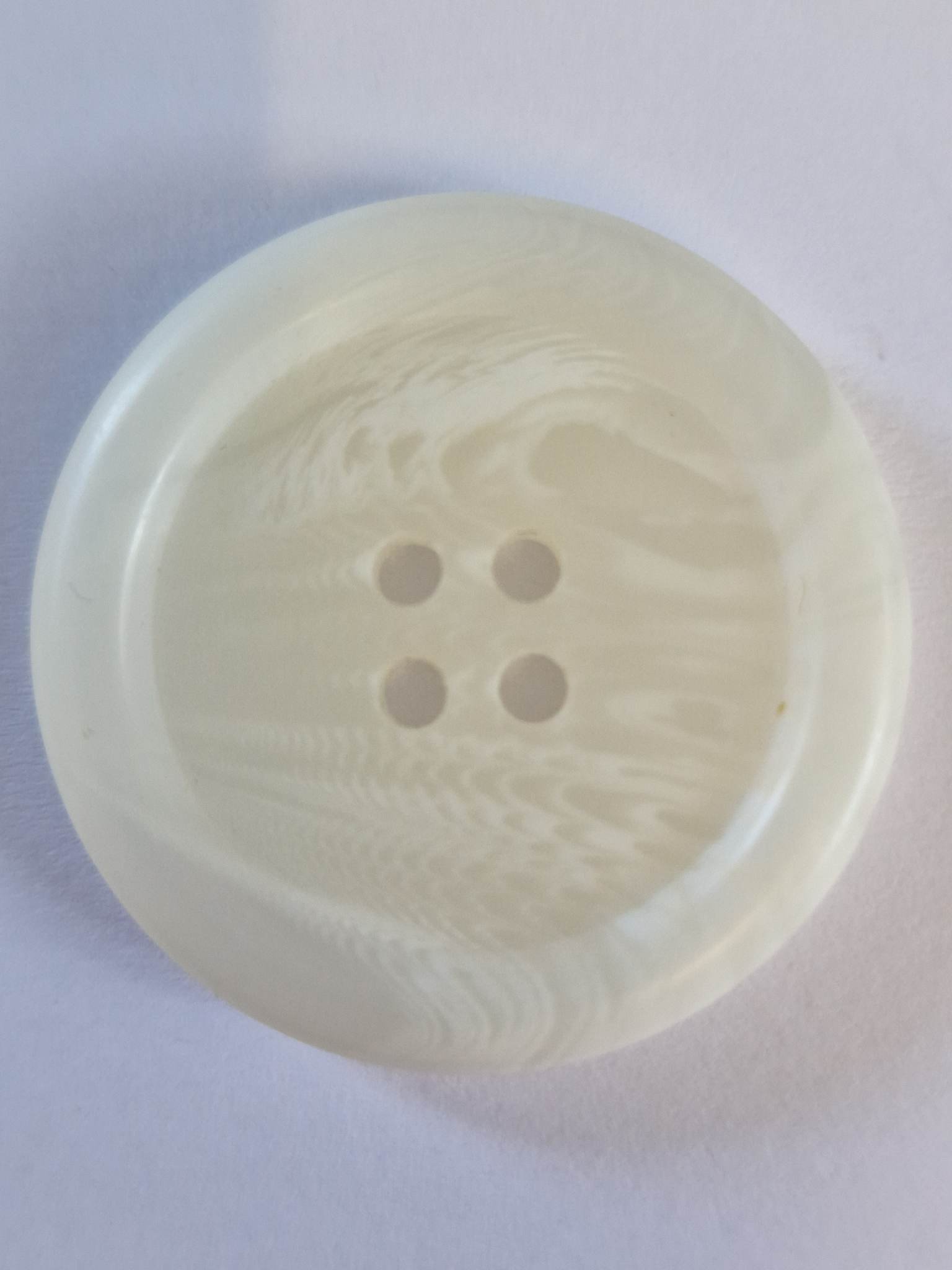 White 4 Hole Round Button - The Button Queen