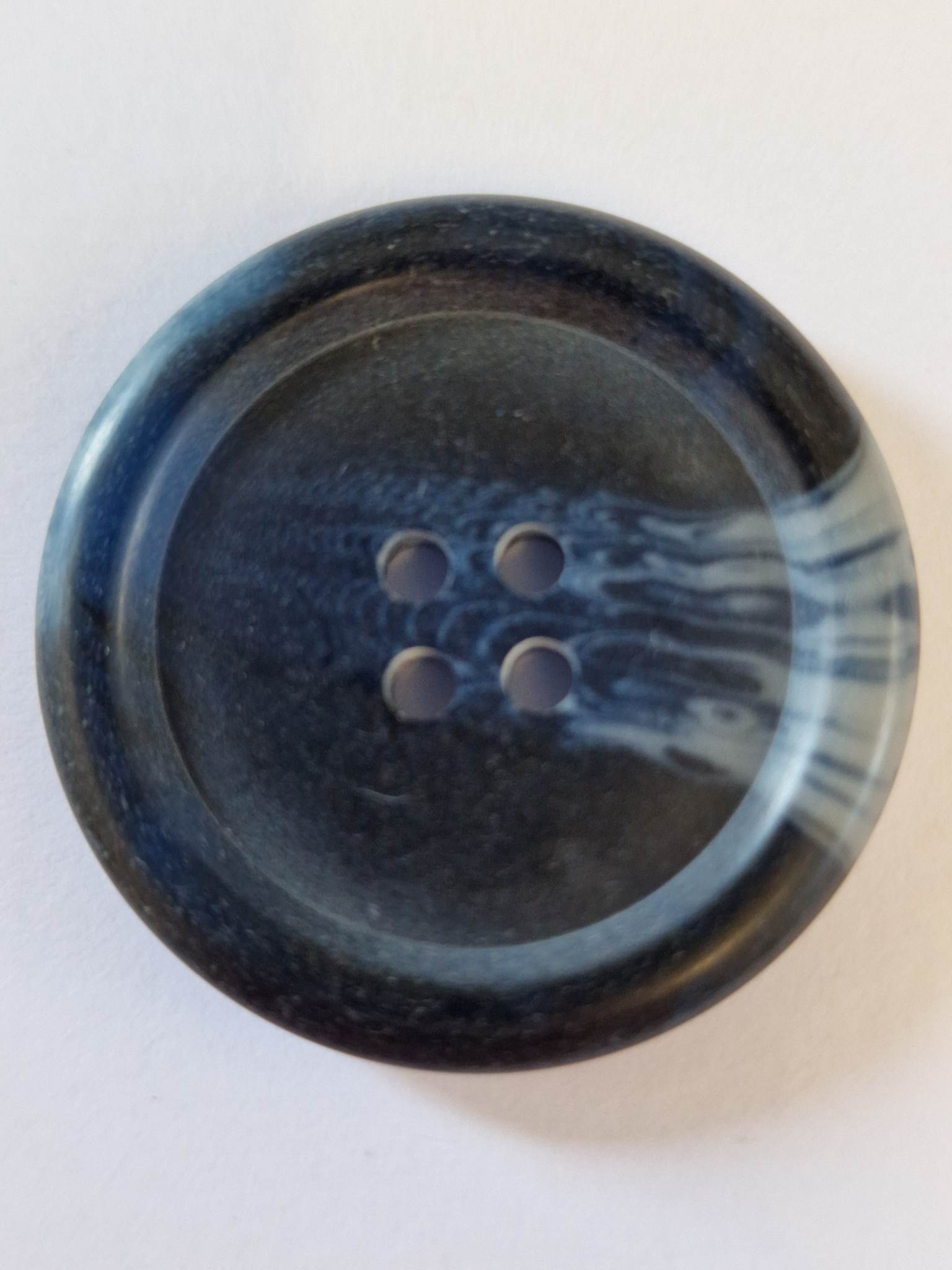 Navy 4 Hole Round Button - The Button Queen