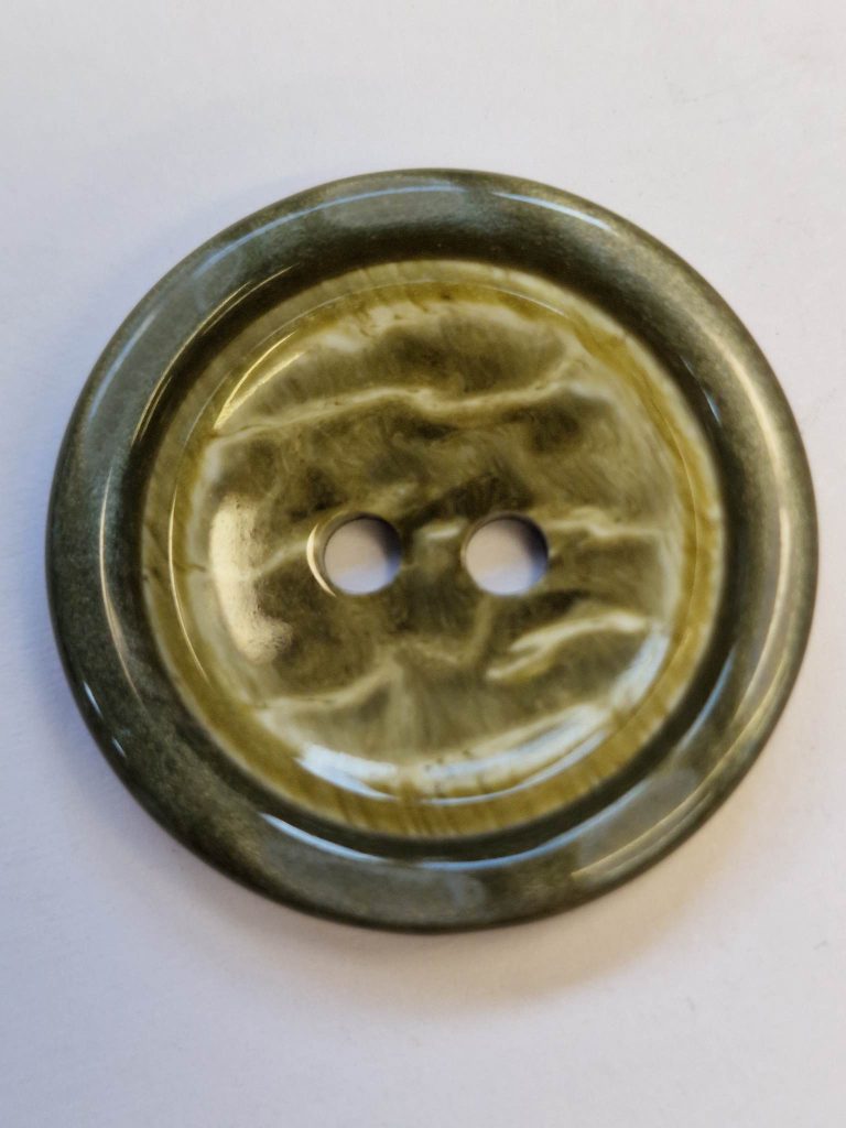 Green 2 Hole Classic Marble Effect Round Button - The Button Queen