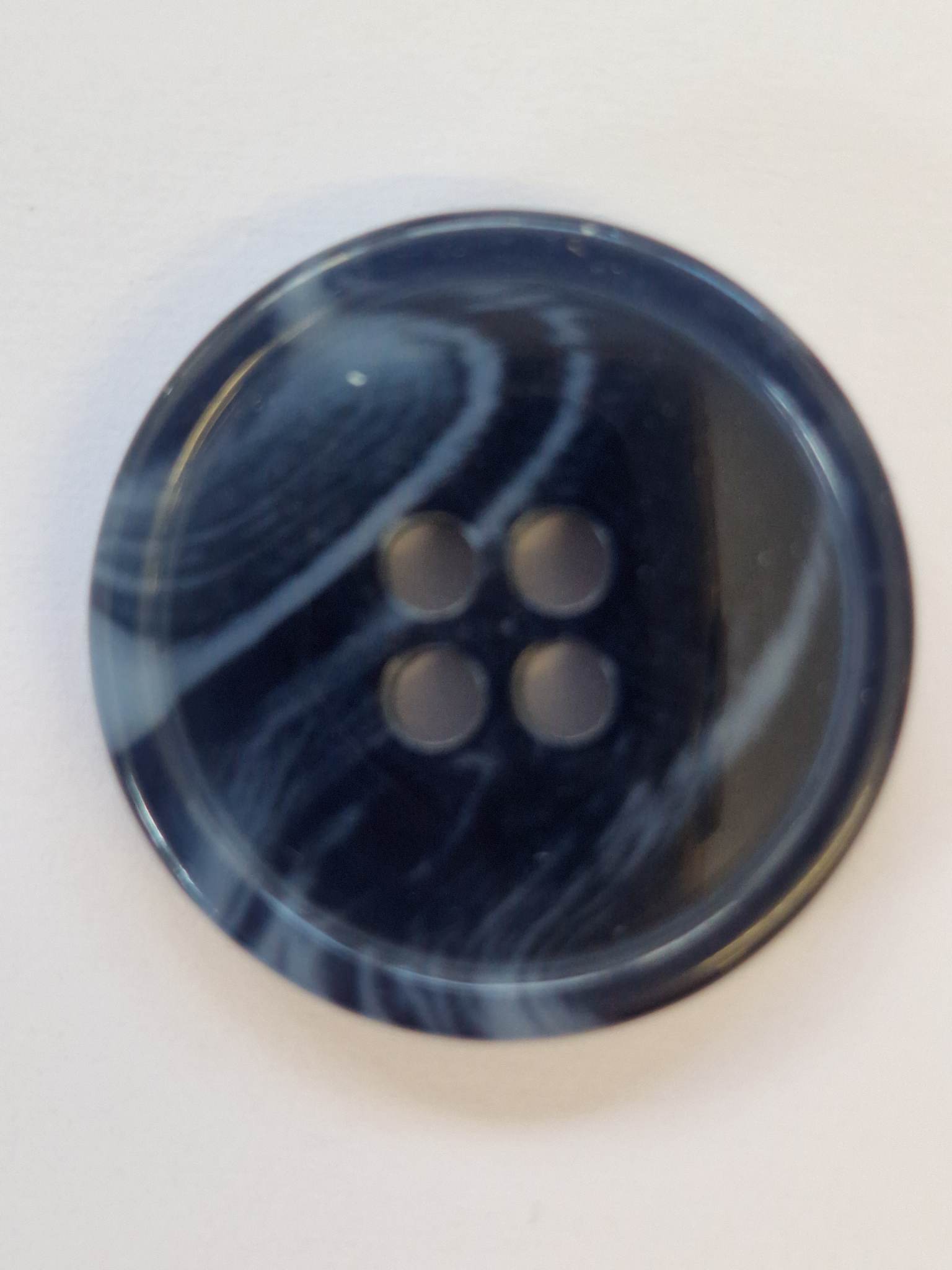 Navy 4 Hole Mottled Button - The Button Queen
