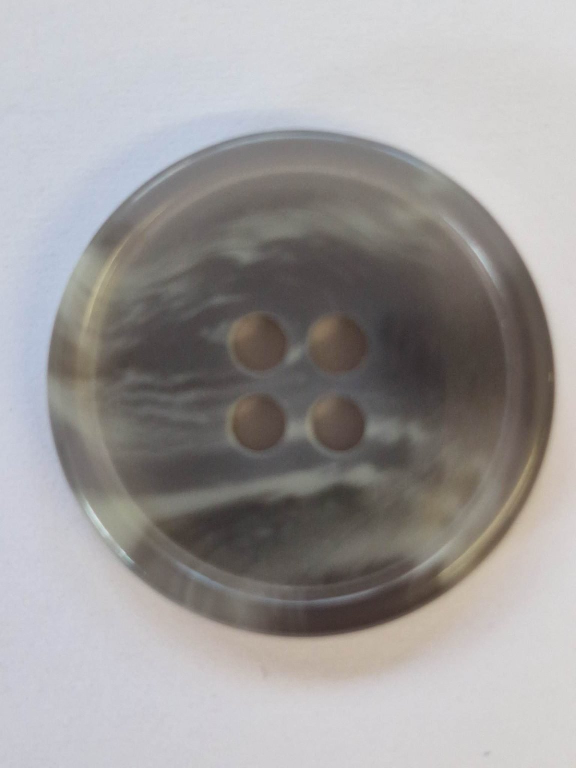 Grey 4 Hole Mottled Button - The Button Queen