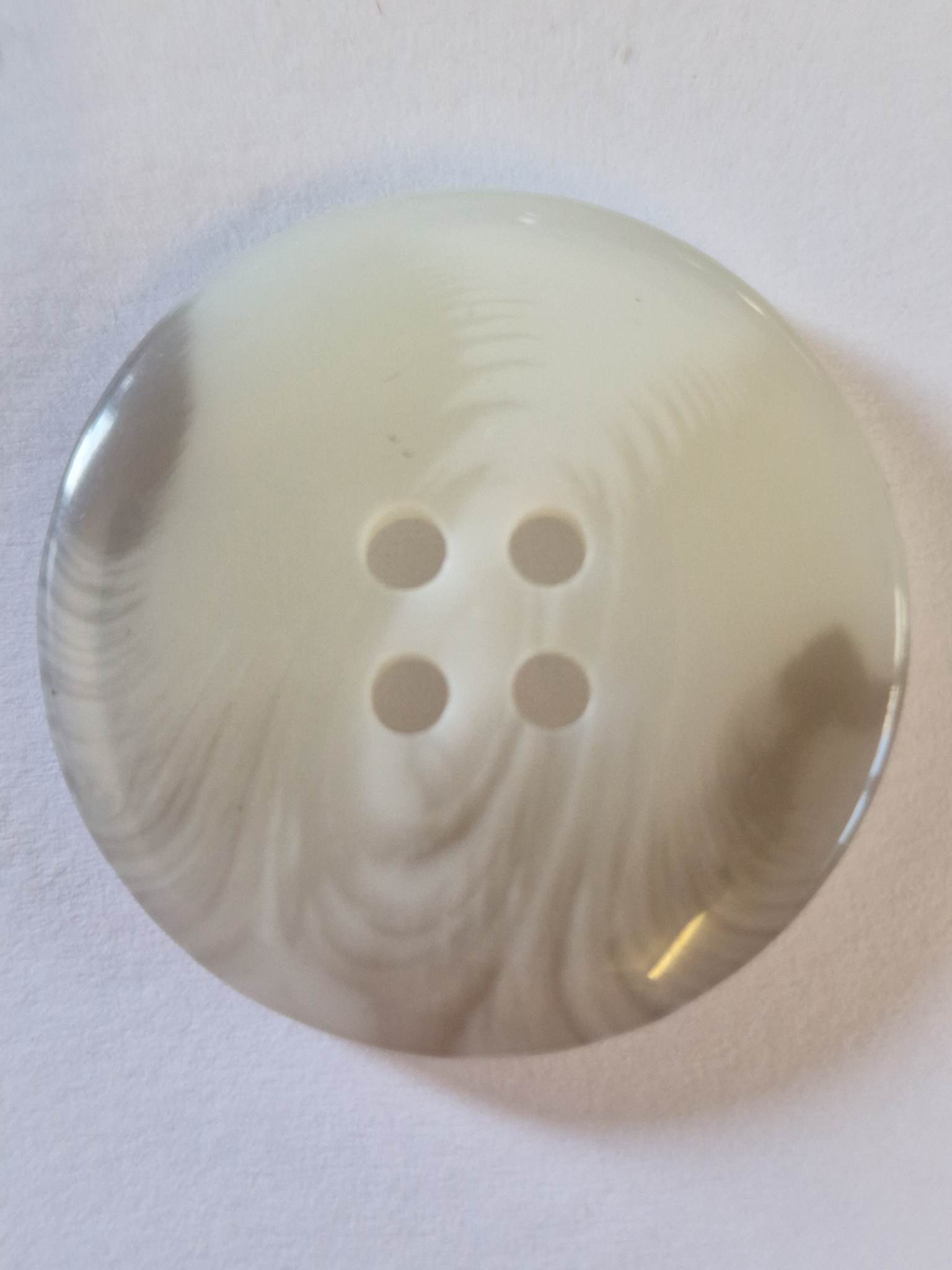 Grey 4 Hole Gloss Mottled Button - The Button Queen