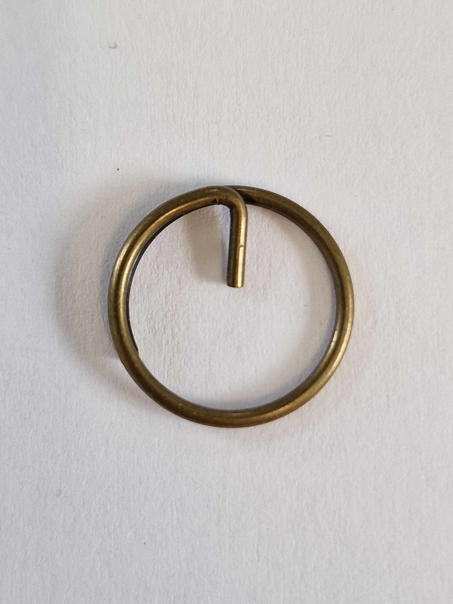 Brass Button Ring Bolt - The Button Queen