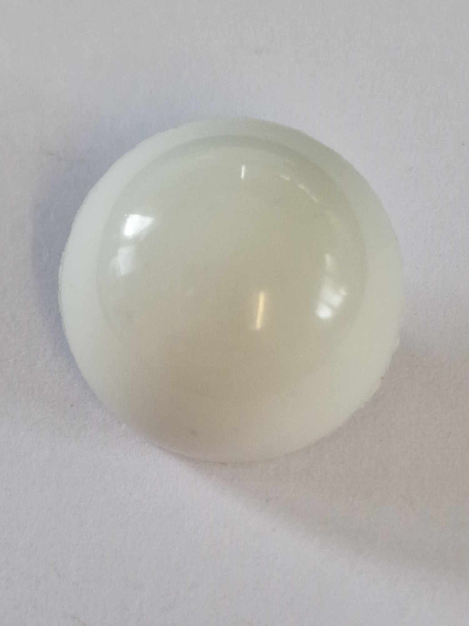 White Half Ball Domed Plastic Button - The Button Queen