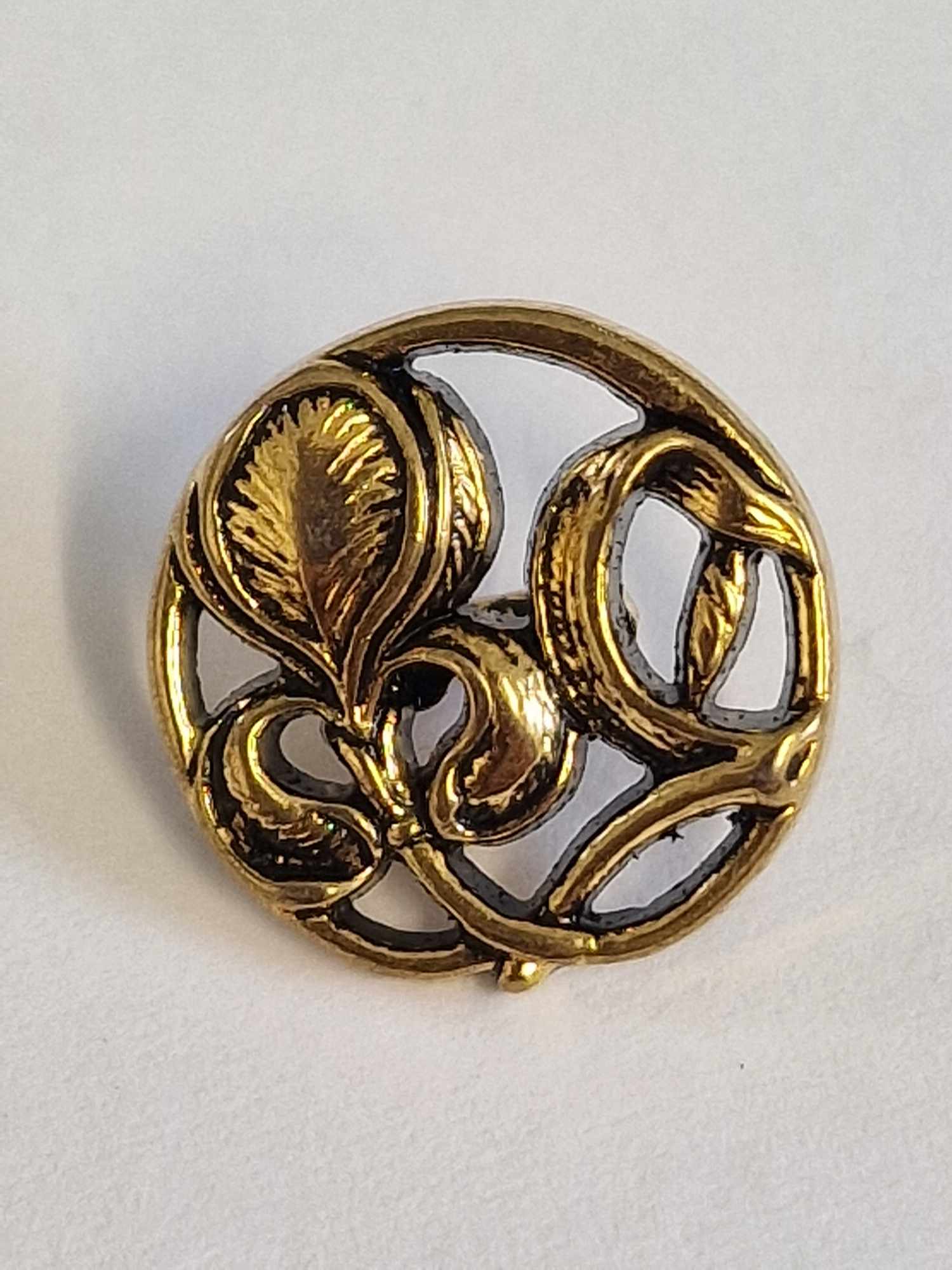 Art Deco Inspired Brass Shanked Button