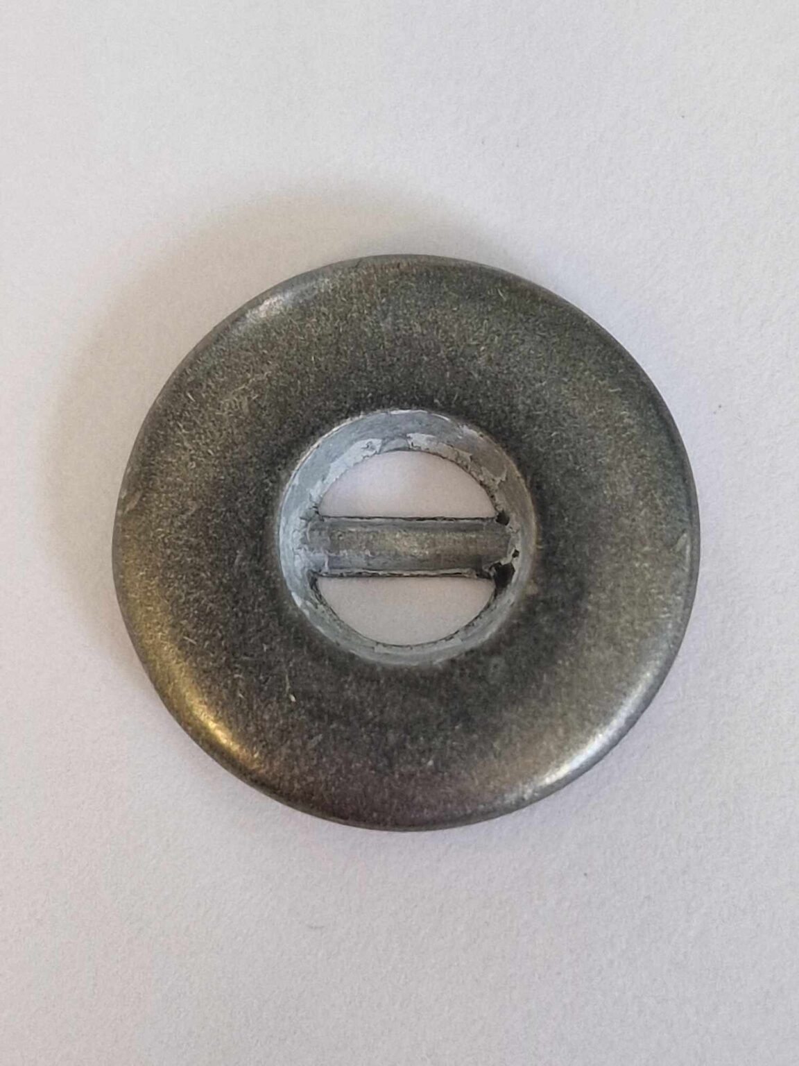 Matt Silver Metal Washer Button - The Button Queen