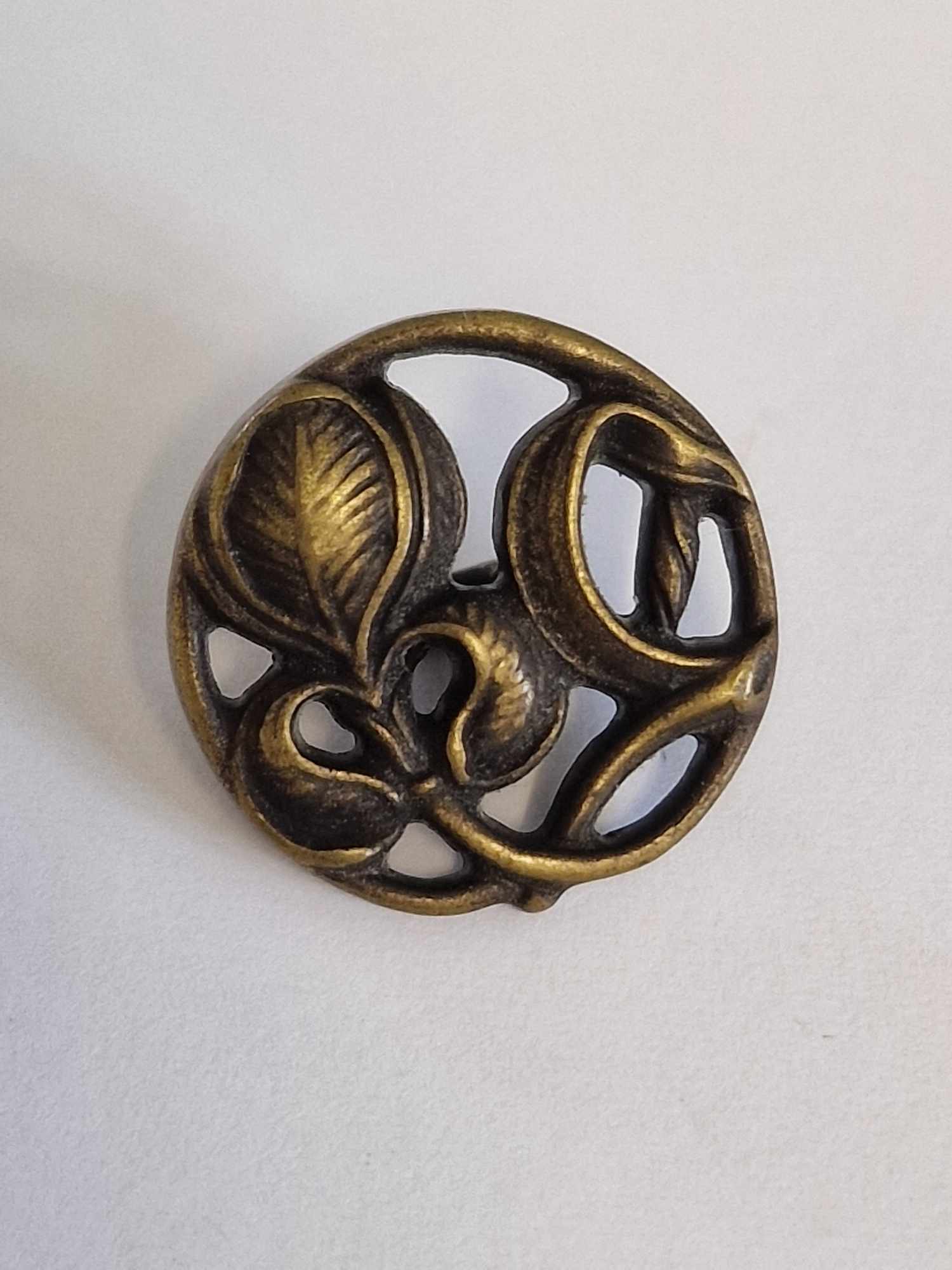 Art Deco Inspired Brass Shanked Button