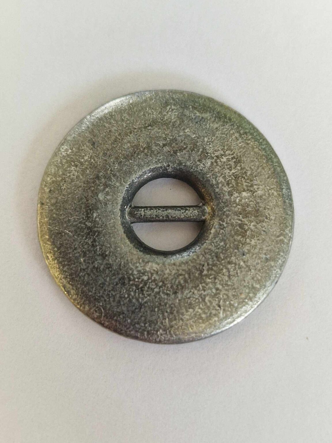 Old Silver Washer Button - The Button Queen