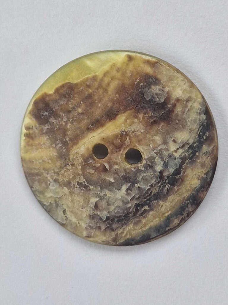 Blue 2 Hole Flower Shell Button - The Button Queen