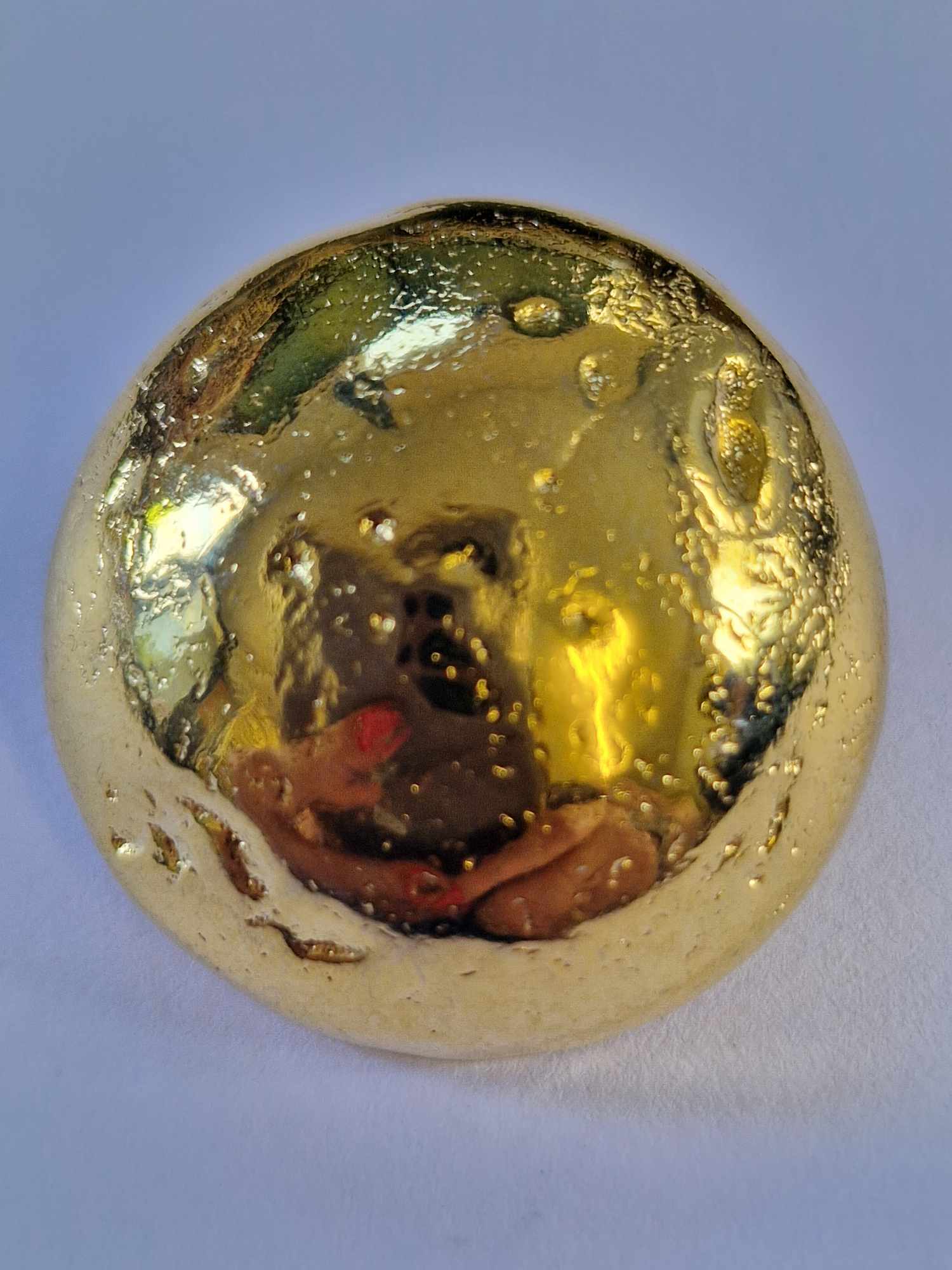 Gold Distressed High Domed Shanked Button - The Button Queen