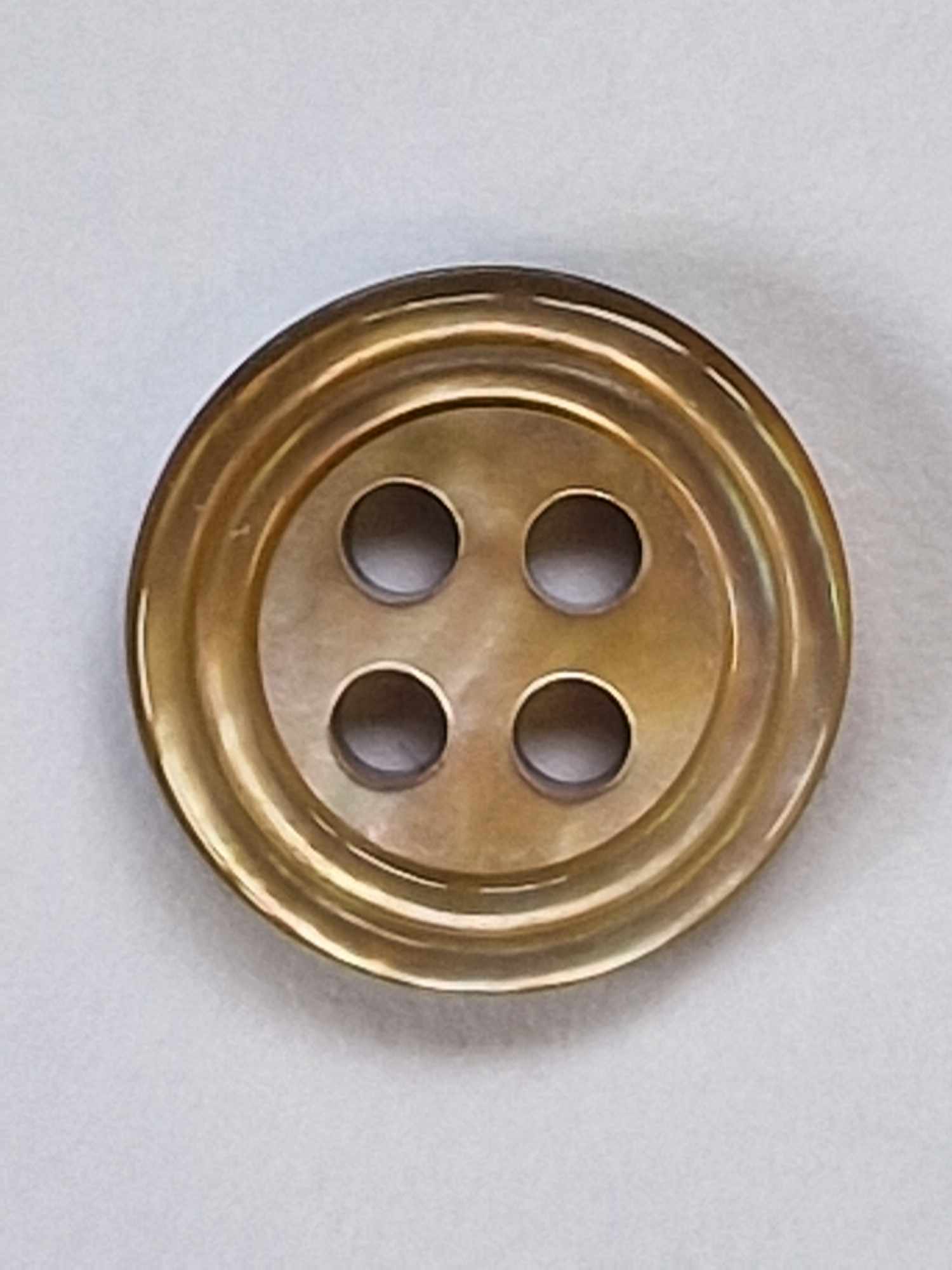 Double Rimmed brown 4 Hole shell - The Button Queen