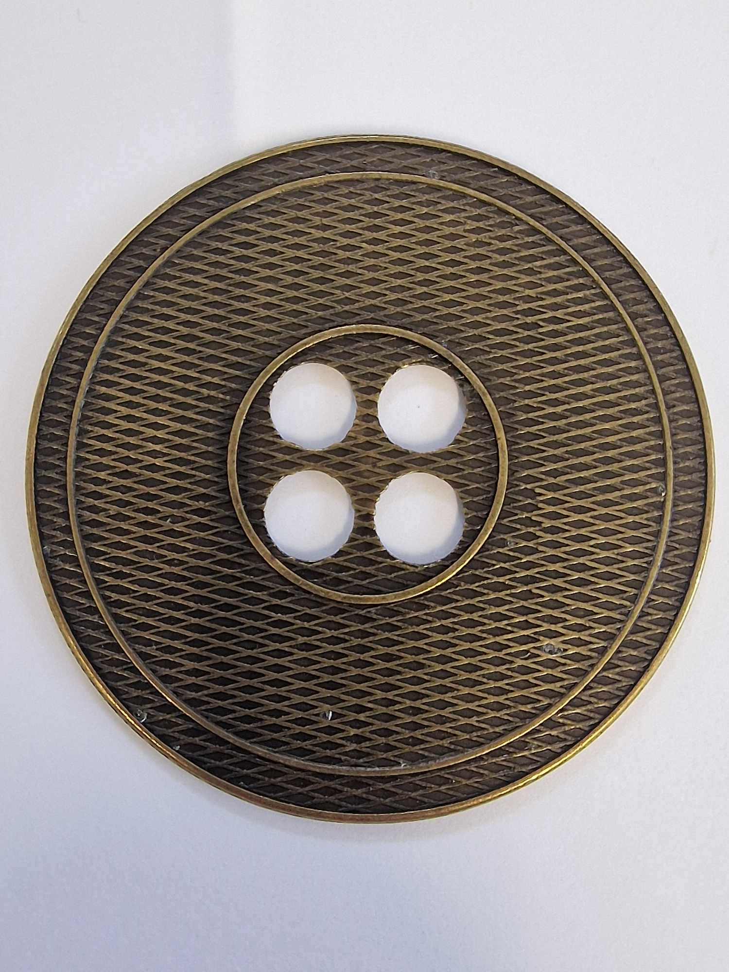 Large 4 Hole Brass Button - The Button Queen