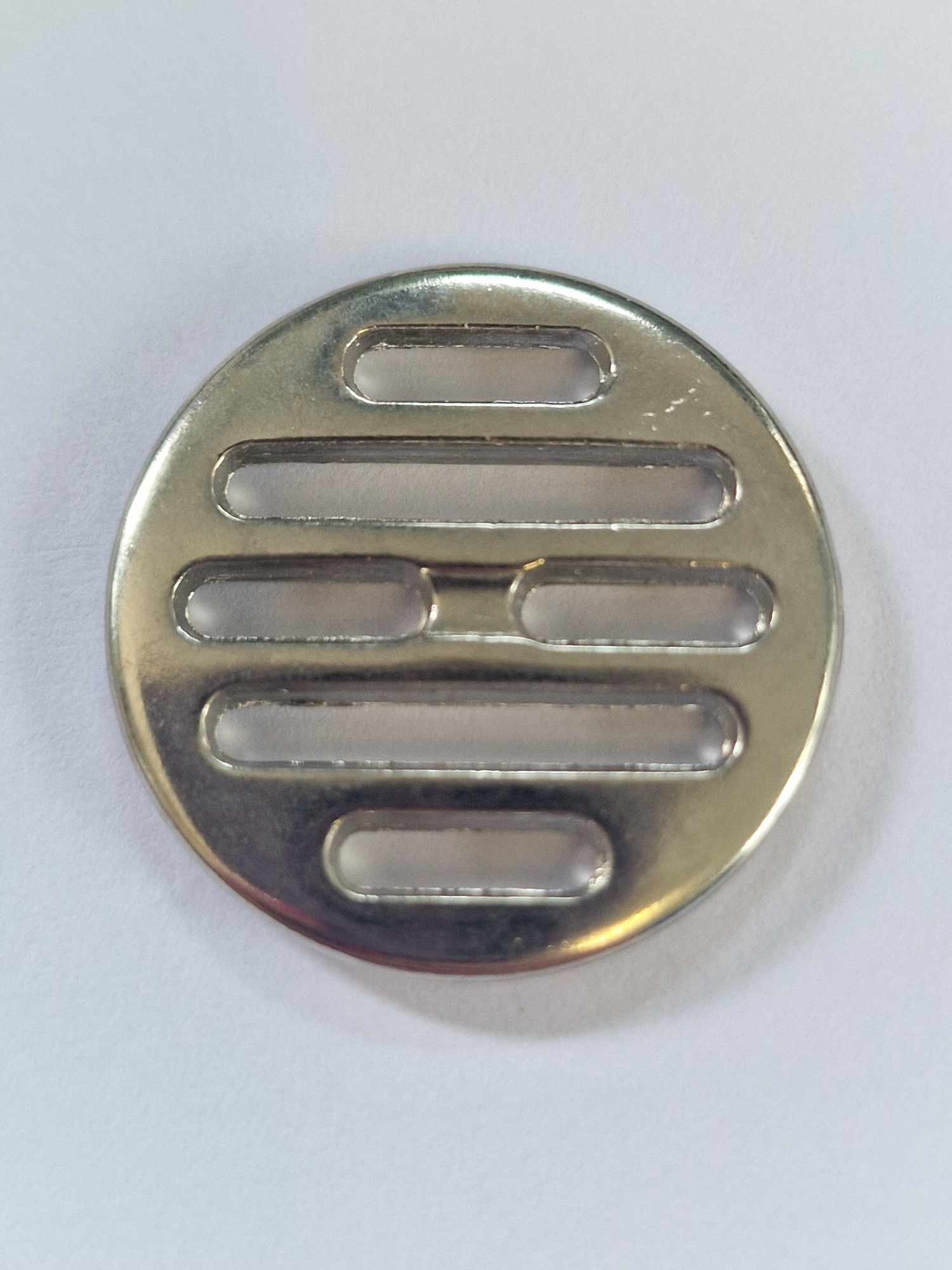 Silver Slot Design Button - The Button Queen