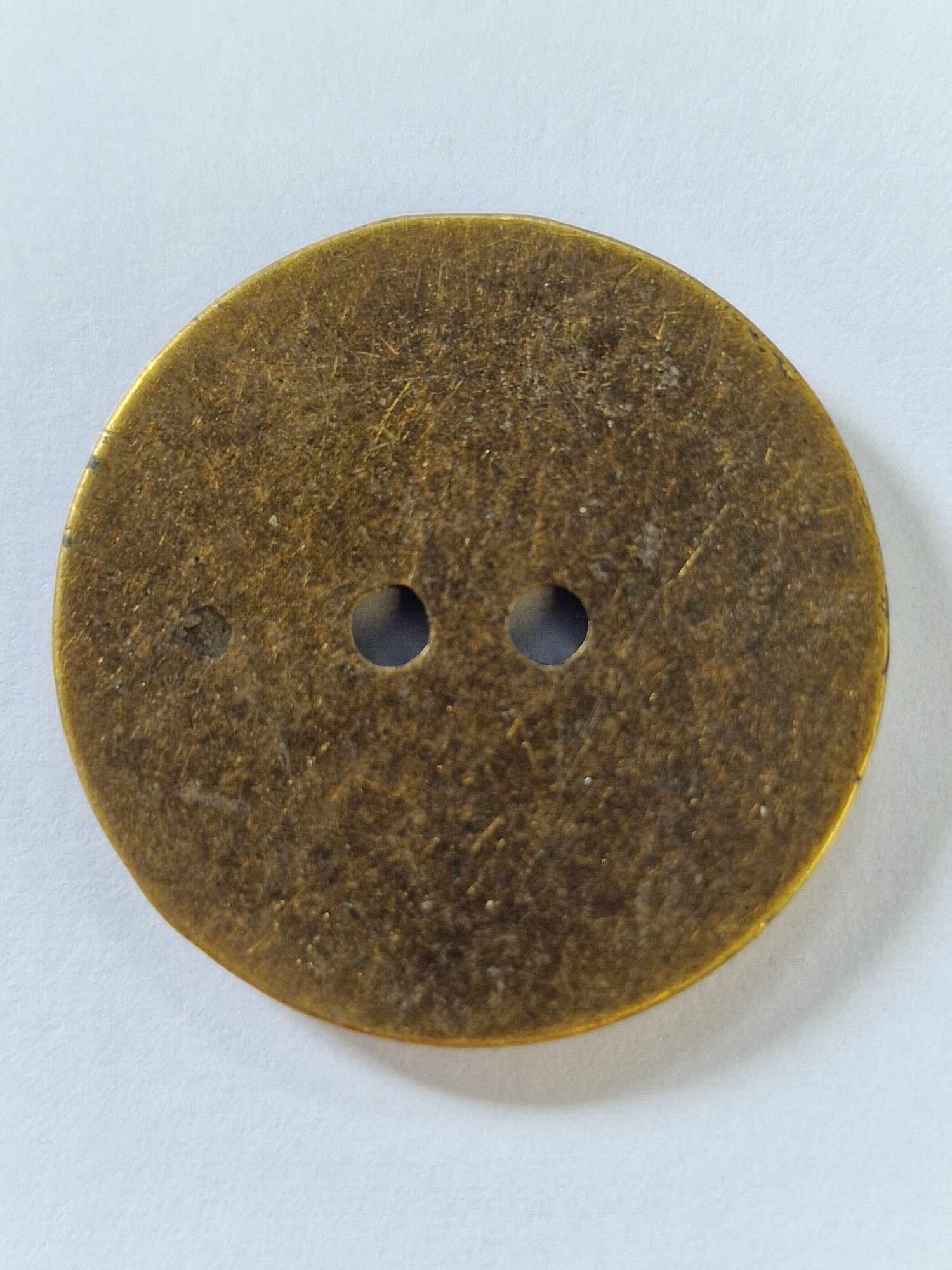2 Hole Brass Double indented Rimed Blazer Button - The Button Queen
