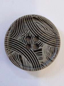 Grey 4 Hole Lasered Patterned Corozo - The Button Queen