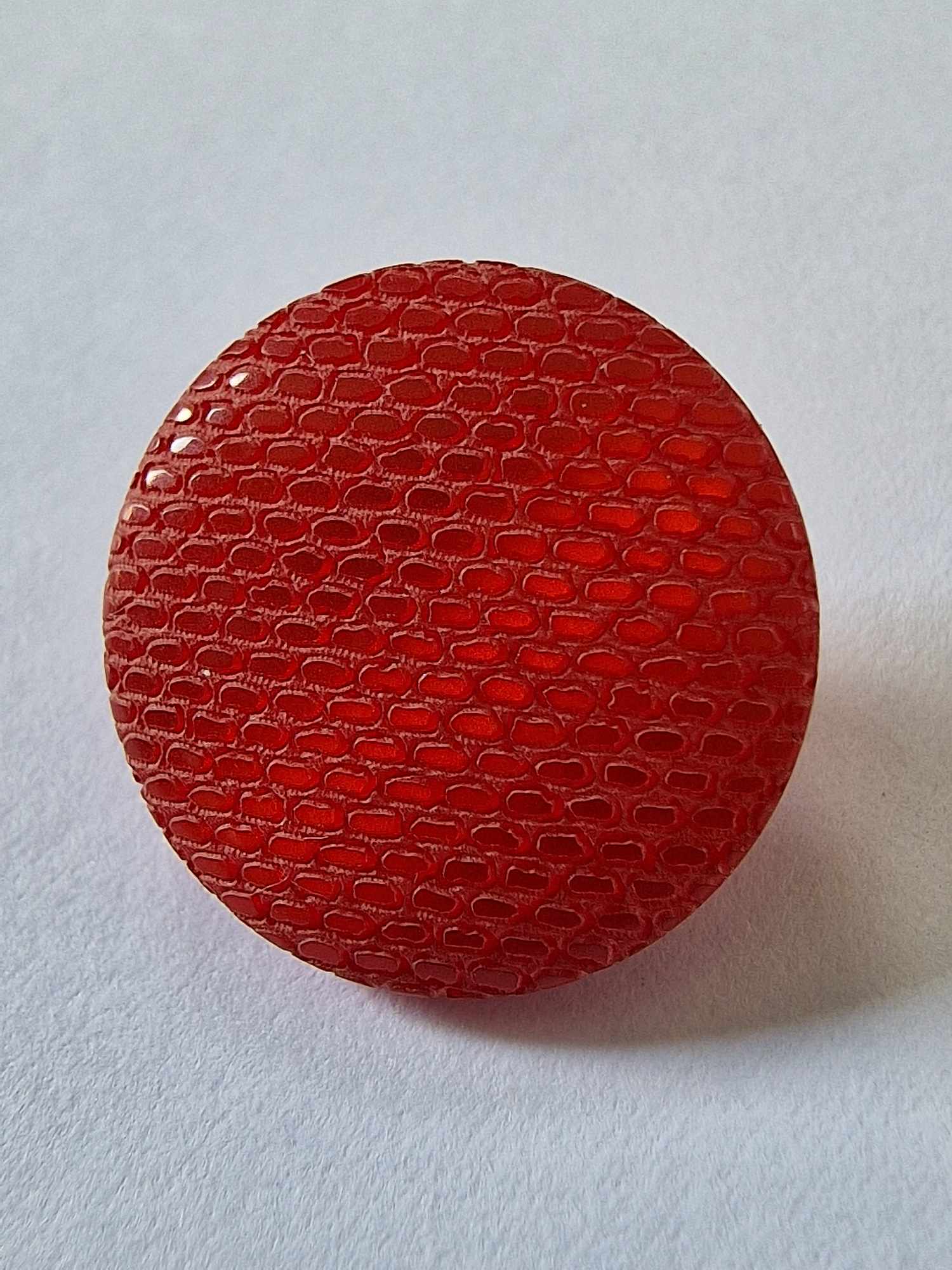 Red Textured Button - The Button Queen