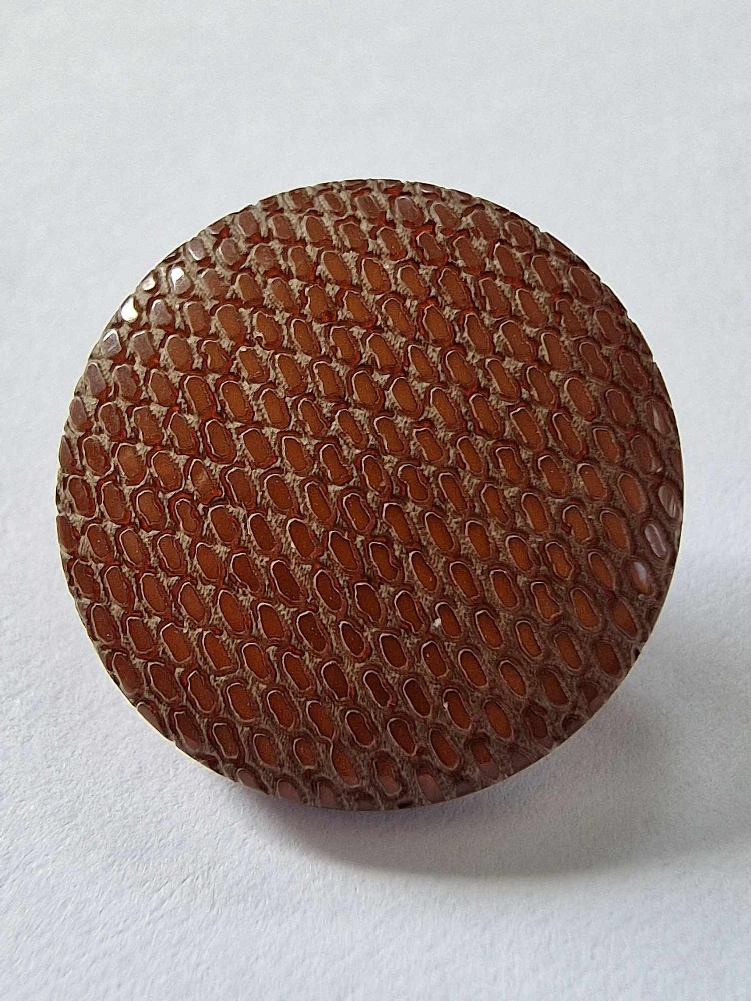 Brown Textured Button - The Button Queen