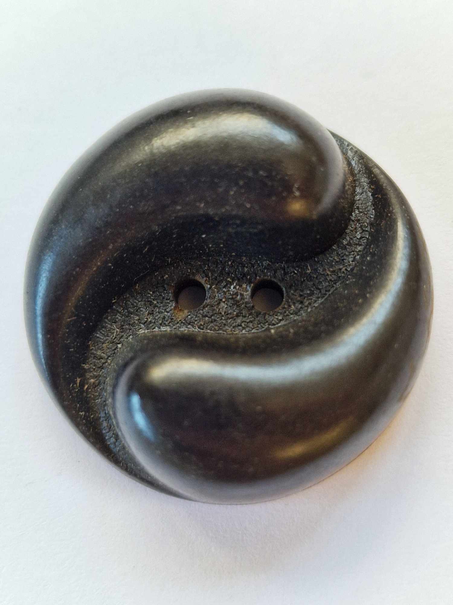 Black Deep Moulded Button - The Button Queen