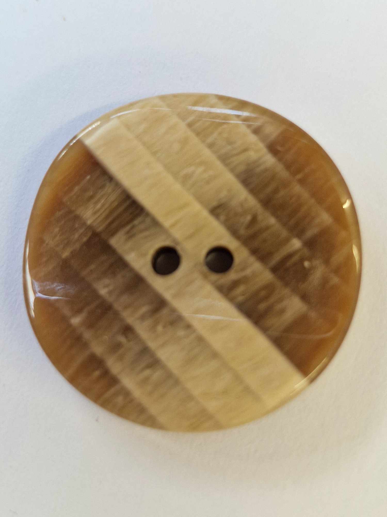 Brown 2 Hole Illusion Effect Button - The Button Queen