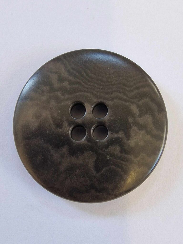Grey 4 Hole Lasered Patterned Corozo - The Button Queen