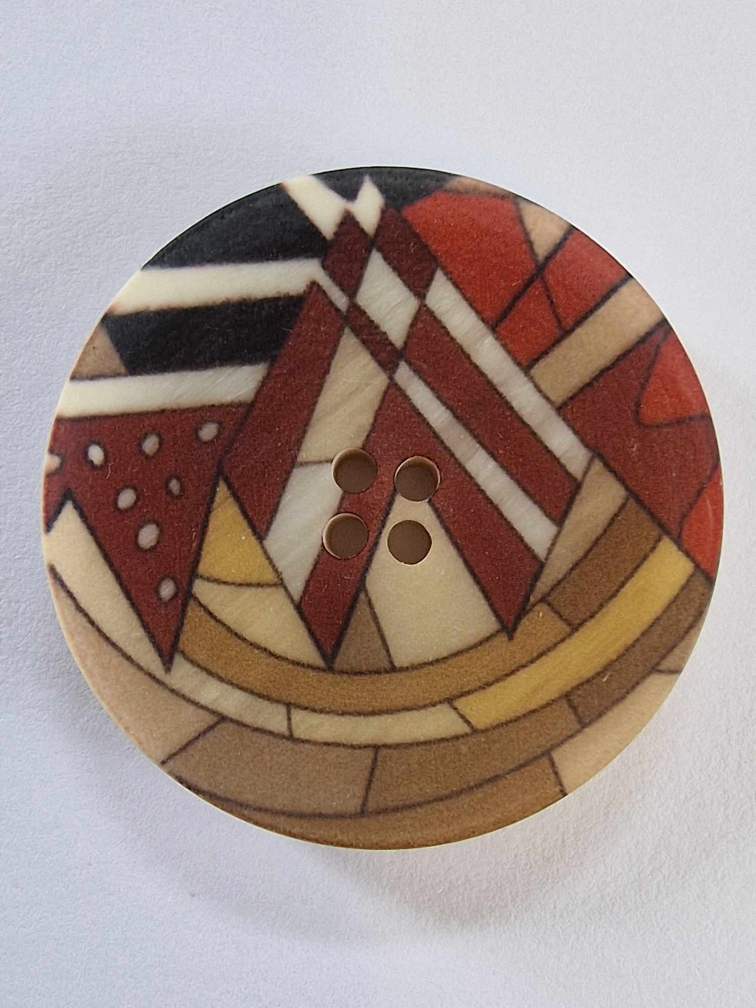 4 Hole Patterned Button - The Button Queen