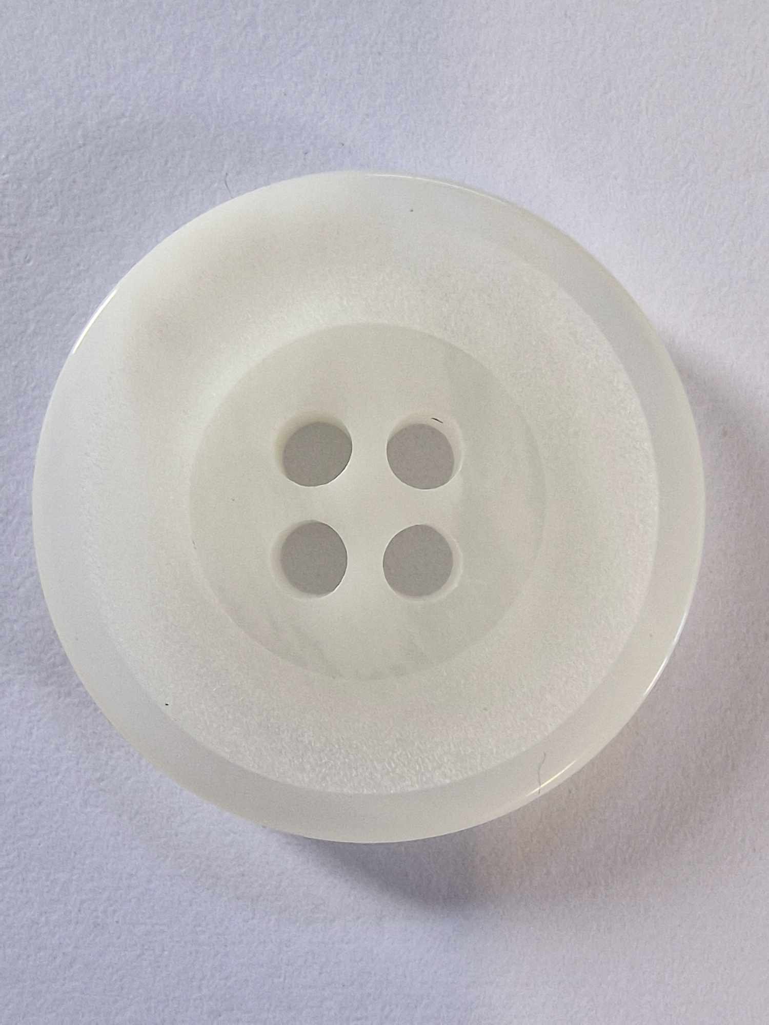 White 4 Hole Double Rim Button - The Button Queen