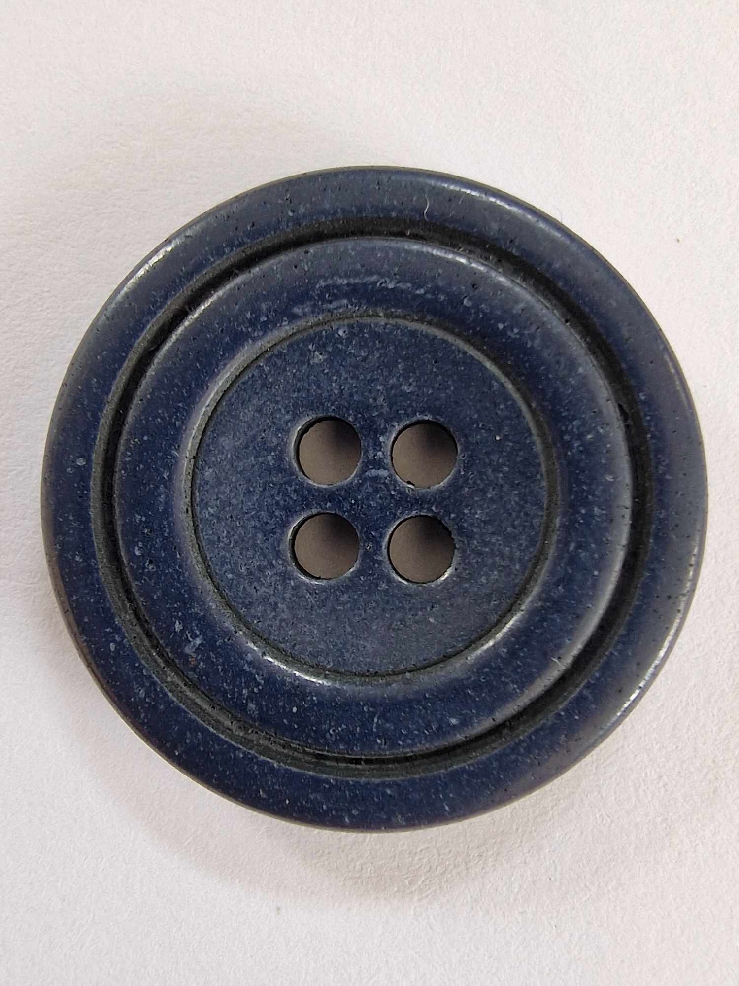 Blue 4 Hole Double Rim Button - The Button Queen