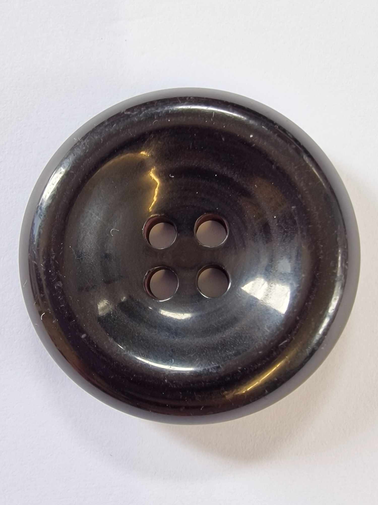 Black Chunky 4 Hole Button - The Button Queen