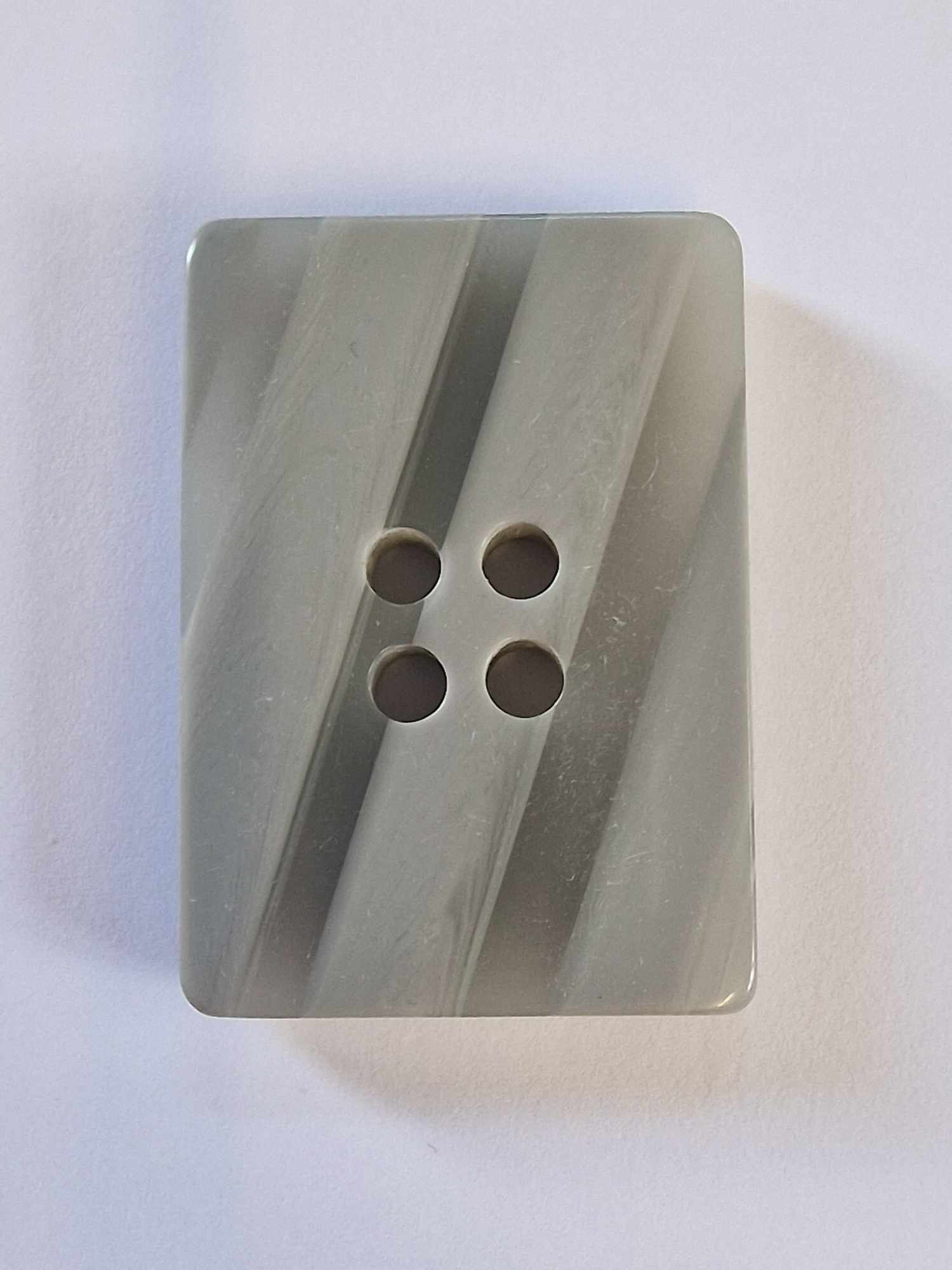 Light Grey Large Rectangle Button - The Button Queen