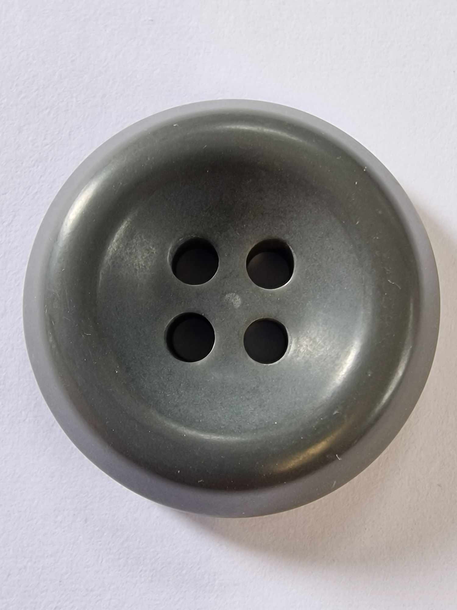 Grey Chunky 4 Hole Button - The Button Queen