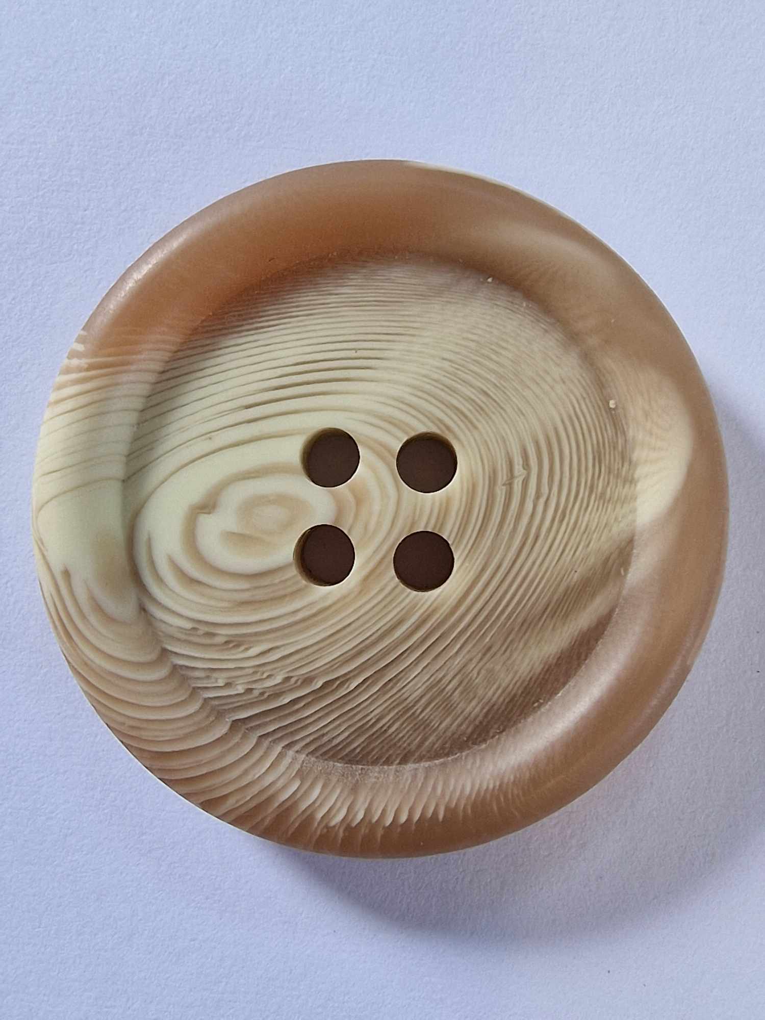 Light Brown Classic 4 Hole Button - The Button Queen