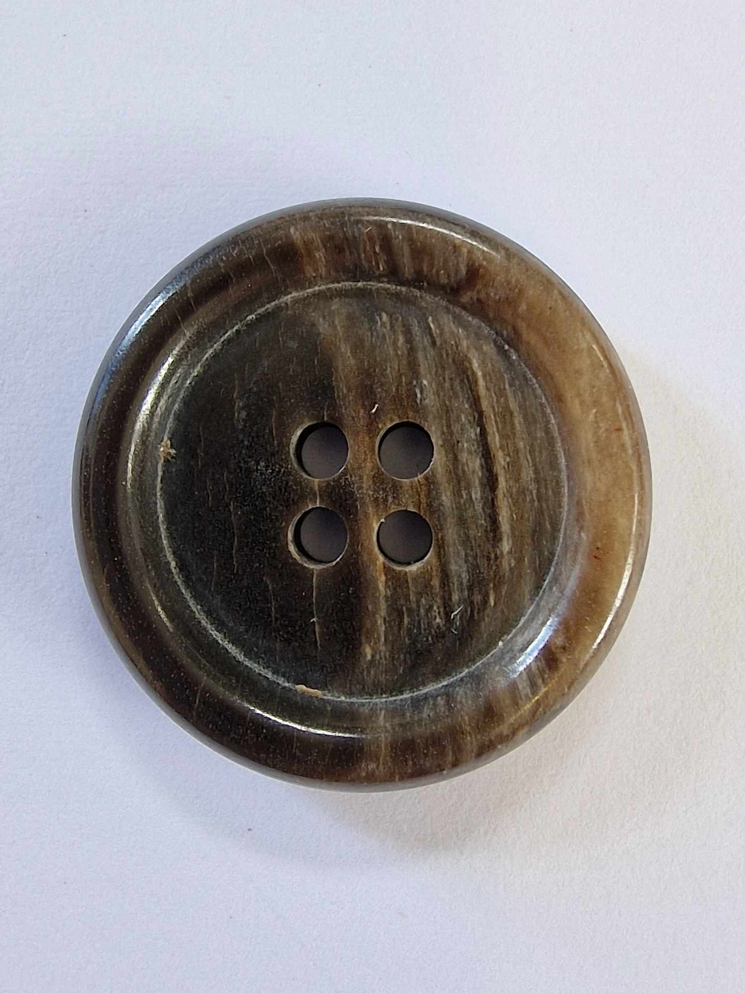 4 Hole Brown Shaded Button - The Button Queen