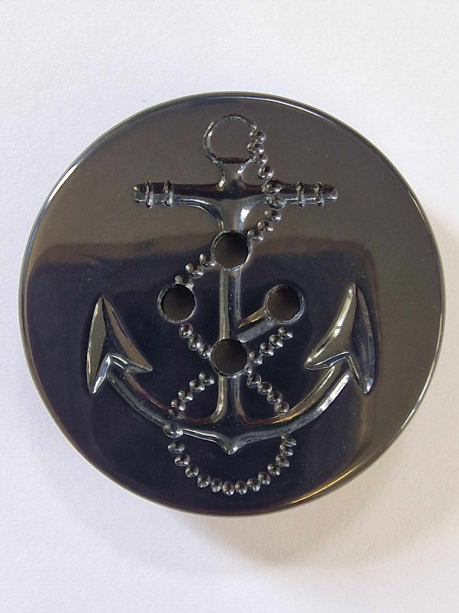 Navy 4 Hole Anchor Button - The Button Queen