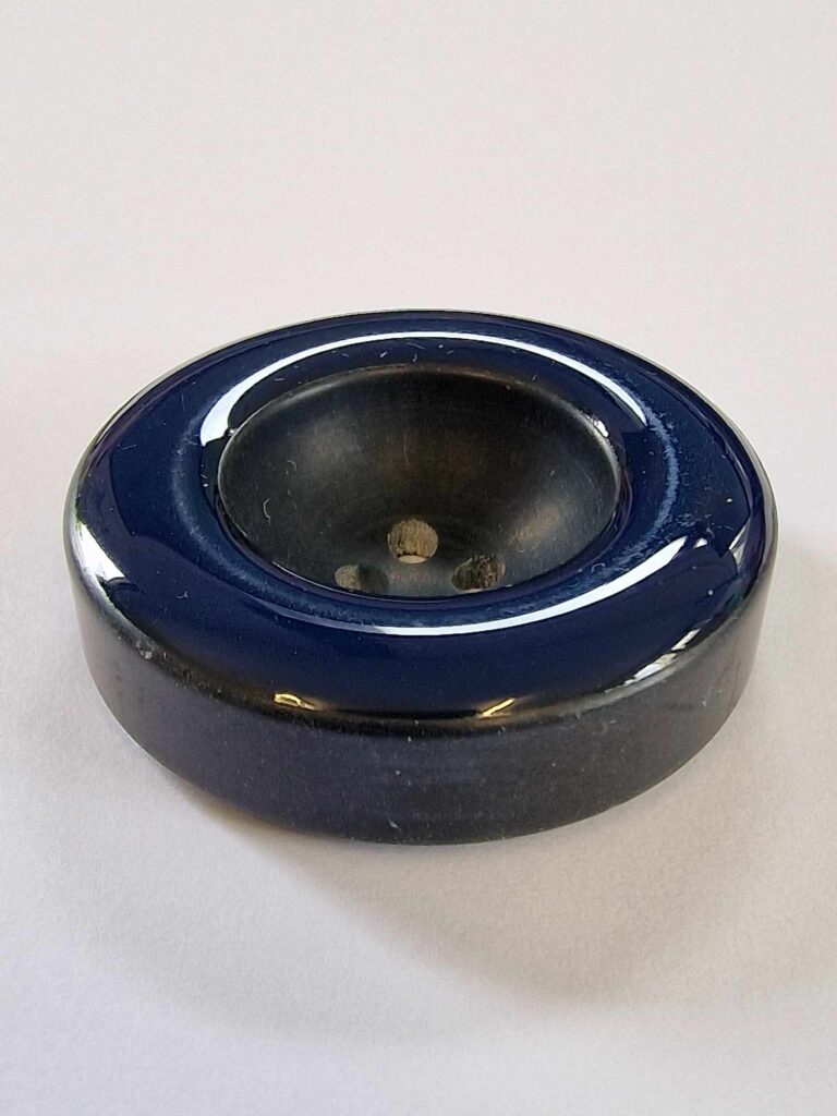 Blue 4 Hole Chunky Rim Button - The Button Queen