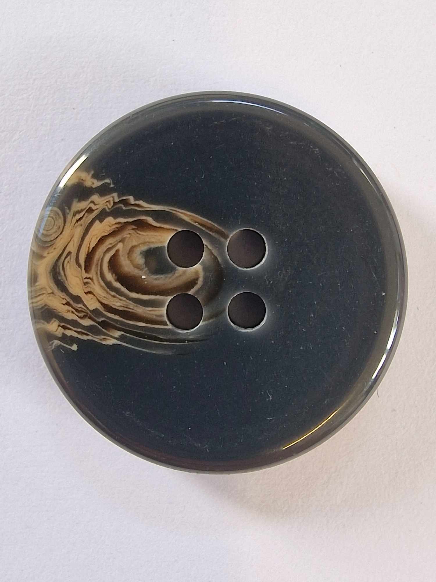 Grey No Rim 4 Hole Button - The Button Queen