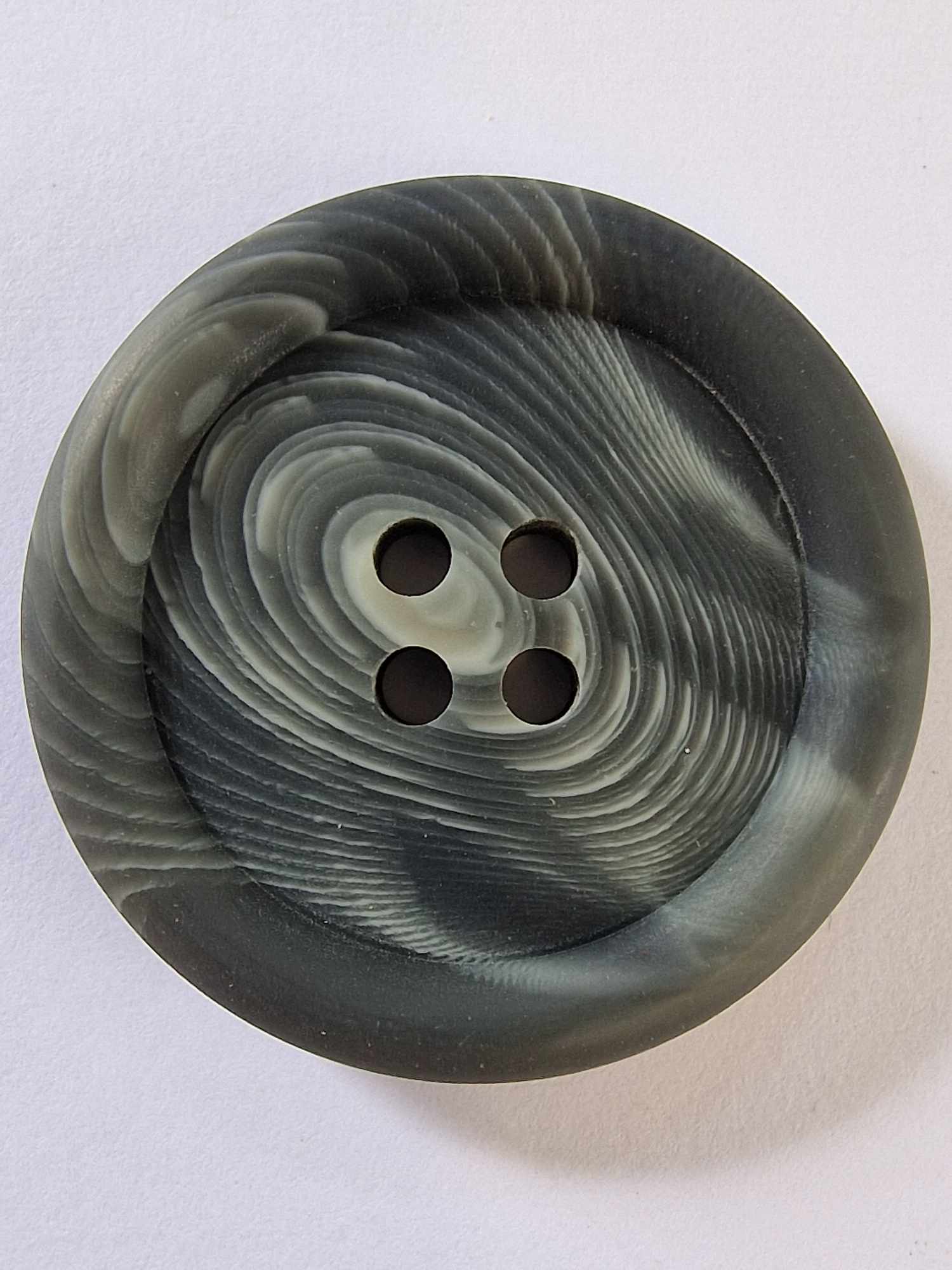 Grey Classic 4 Hole Button - The Button Queen