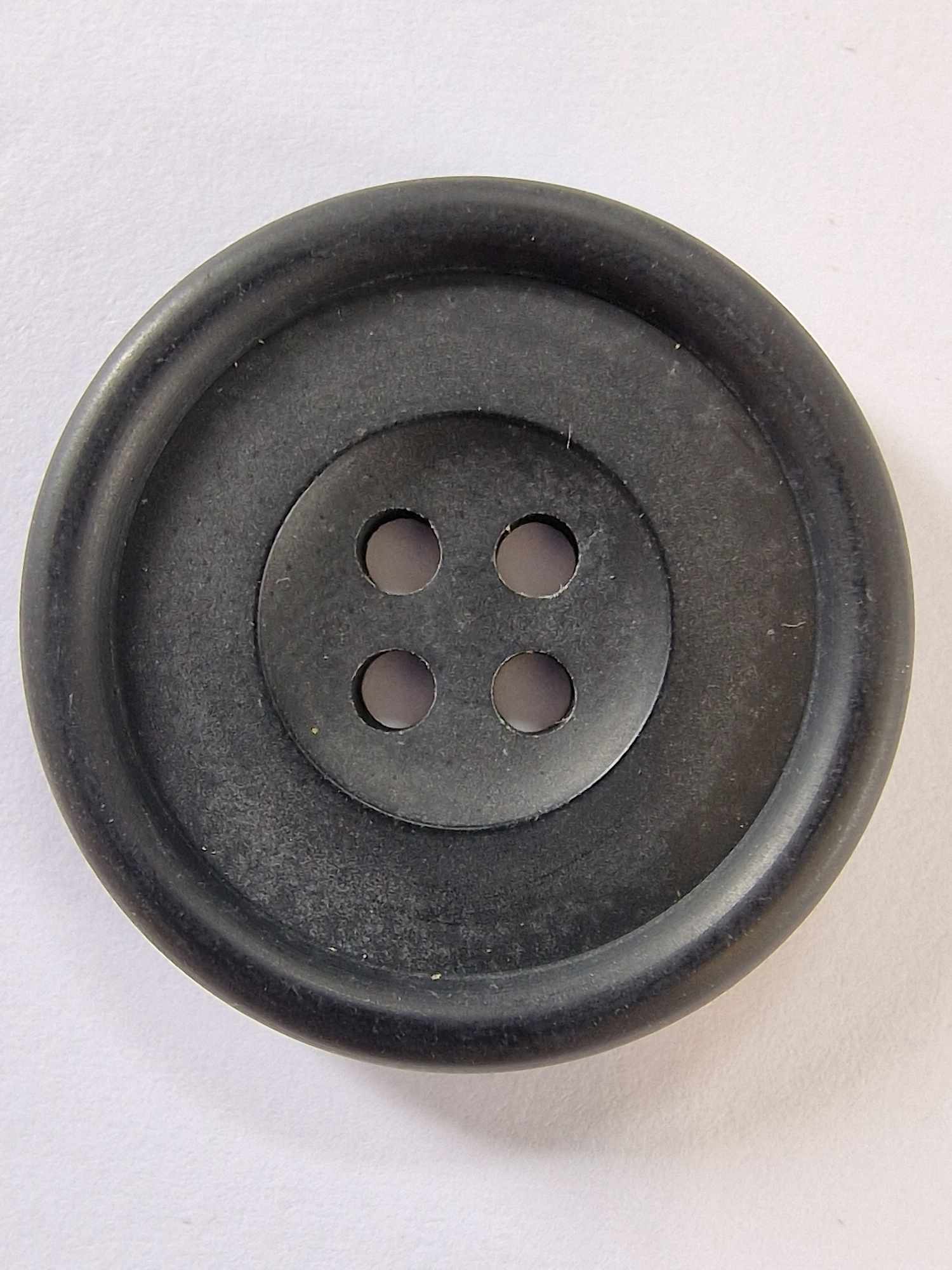 Matt Black Viking 4 Hole Button - The Button Queen
